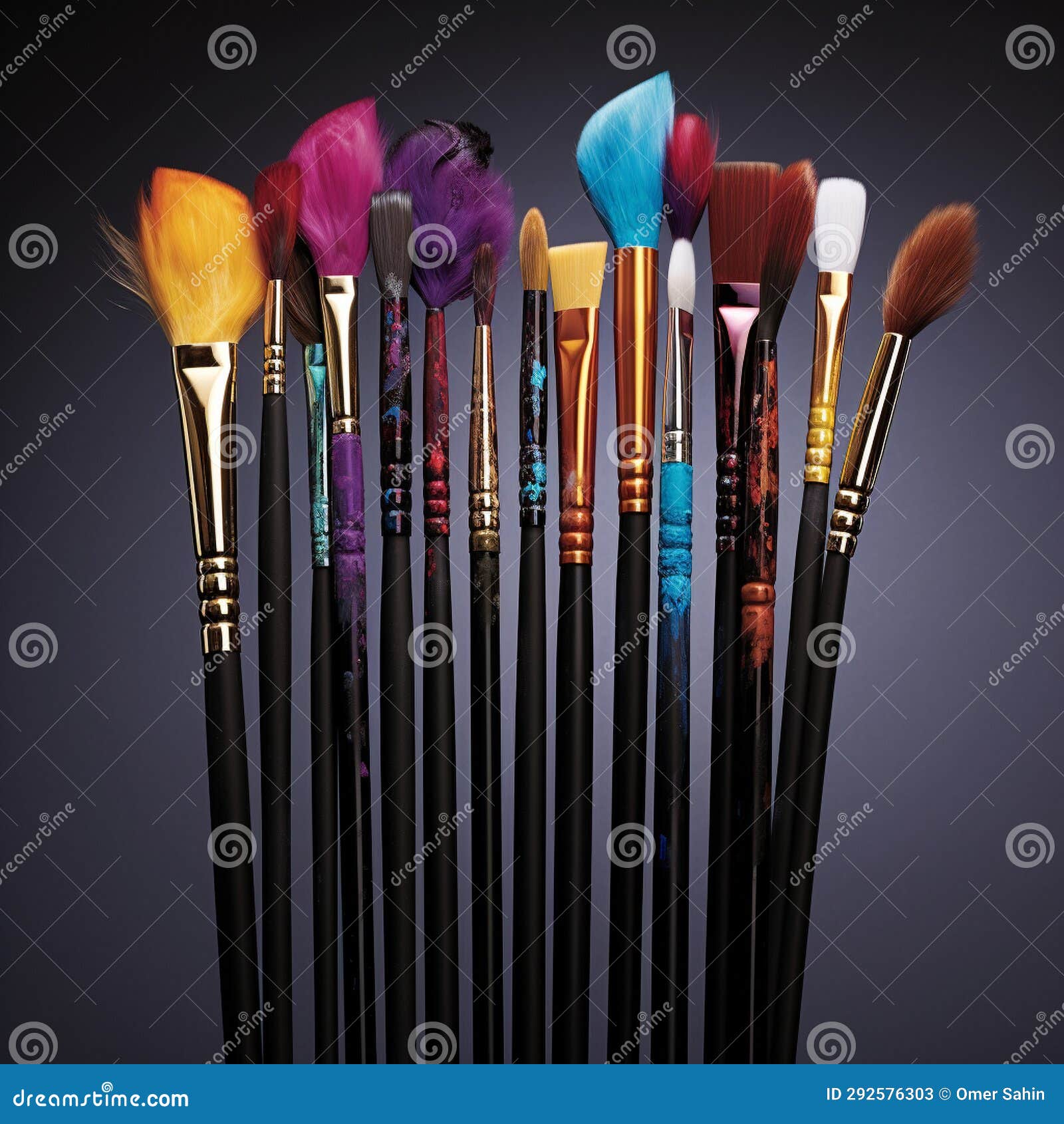 Artistic Precision: Specialized Brushes for Every Technique Stock Image ...