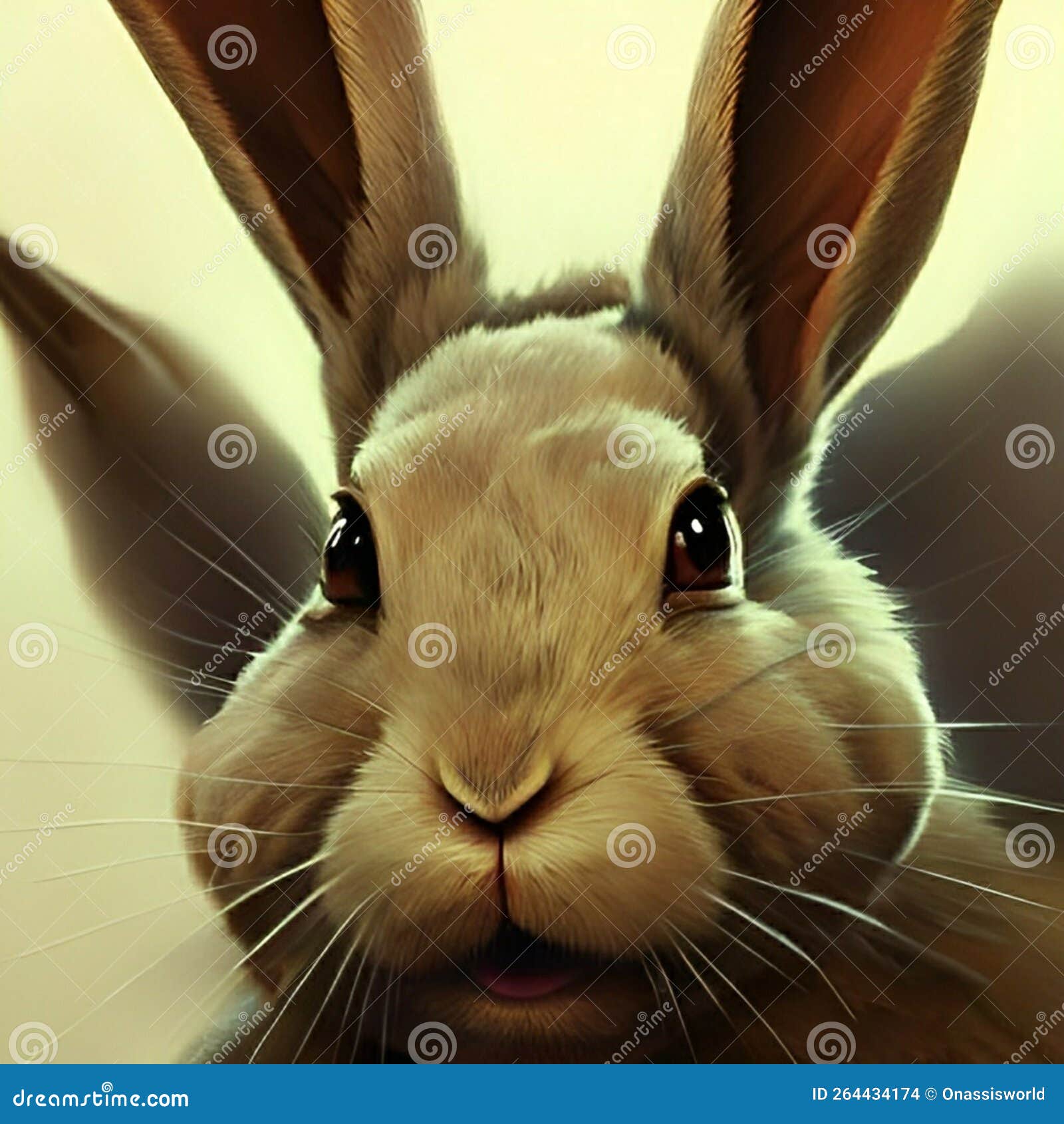 Rabbit. Abstract Domesticated Animal Poster. Jungle, Forest. Set Of ...