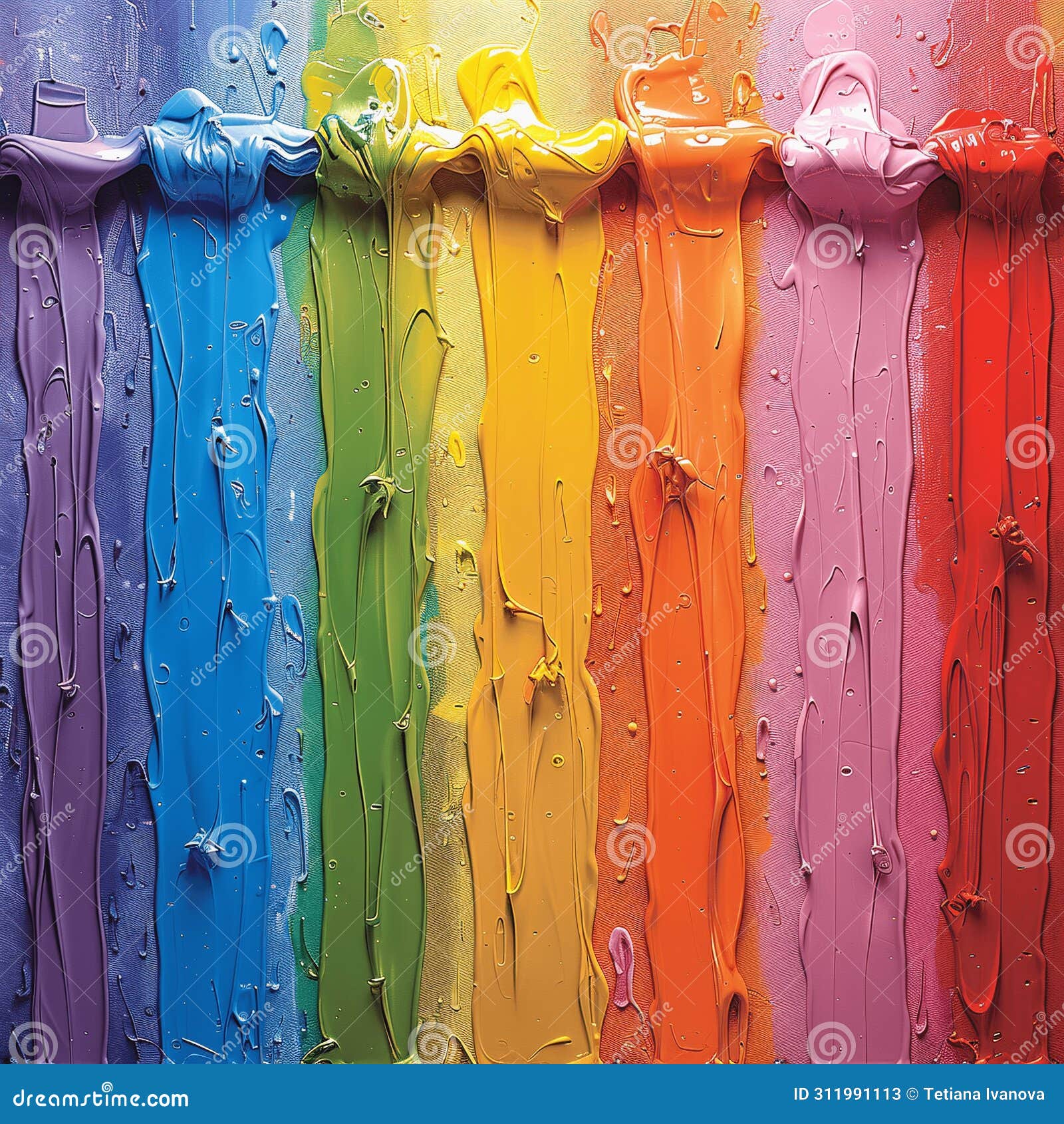 Artistic Rainbow Drips for Dynamic Editorial Visuals. Stock ...