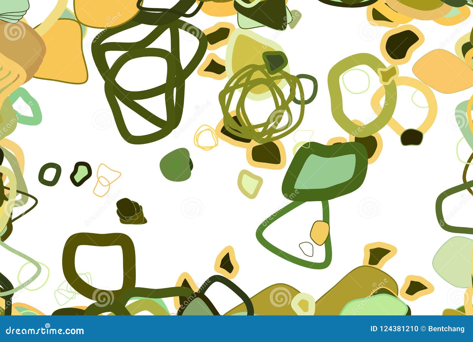 Artistic Random Rounded Shapes Background Pattern Abstract. Design ...