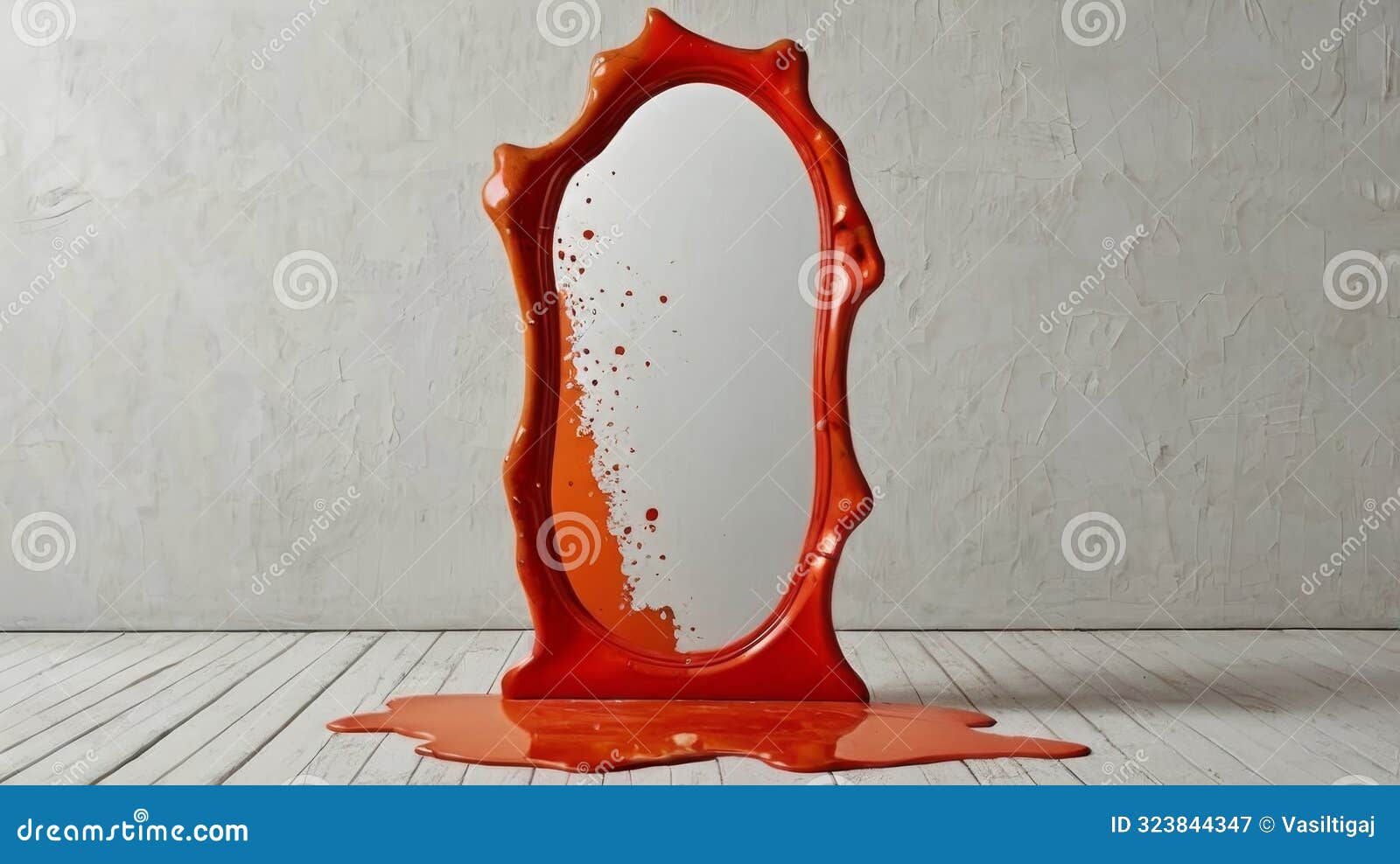 Artistic Red Dripping Frame Stock Illustration - Illustration of ...