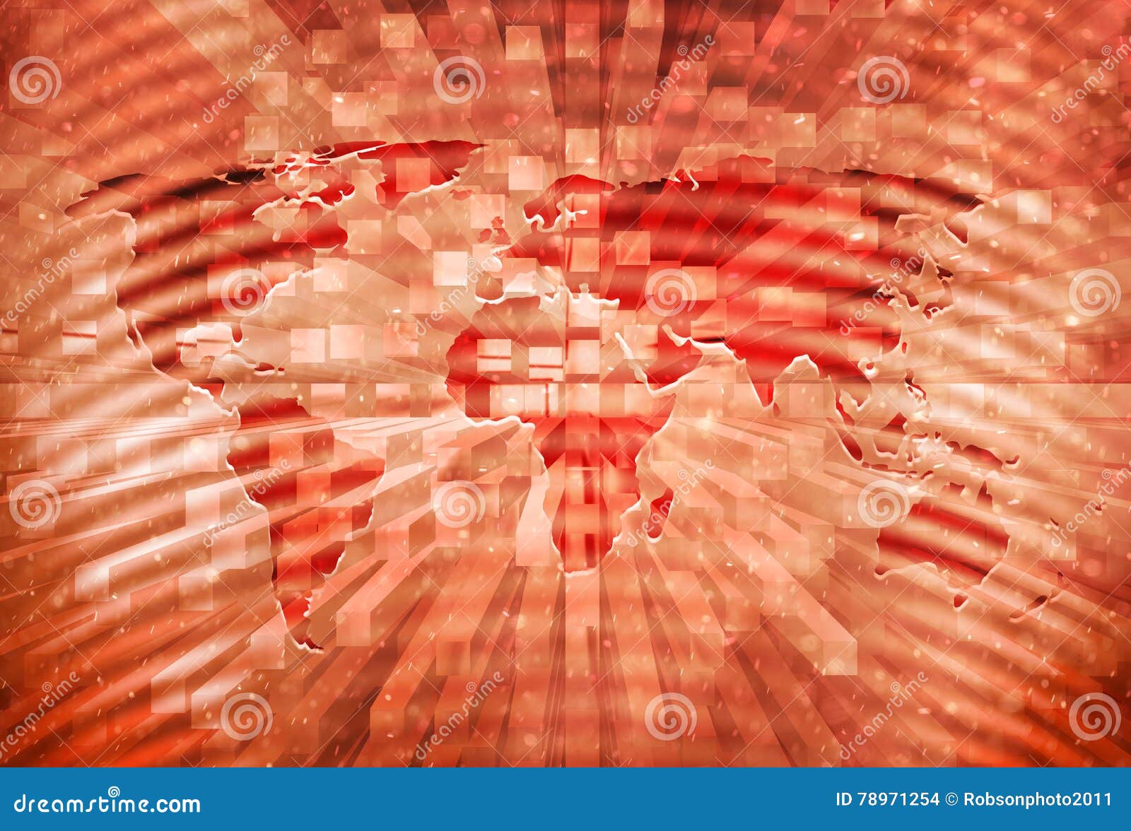 Artistic Red World Map Apocalypse Background Stock Photo - Image of ...
