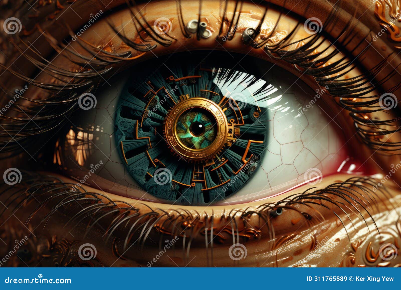 An Artistic Rendering of a Distorted Human Eye, Exploring Perception ...