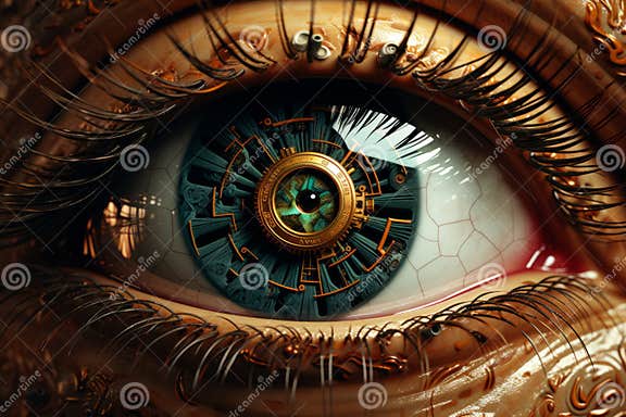 An Artistic Rendering of a Distorted Human Eye, Exploring Perception ...