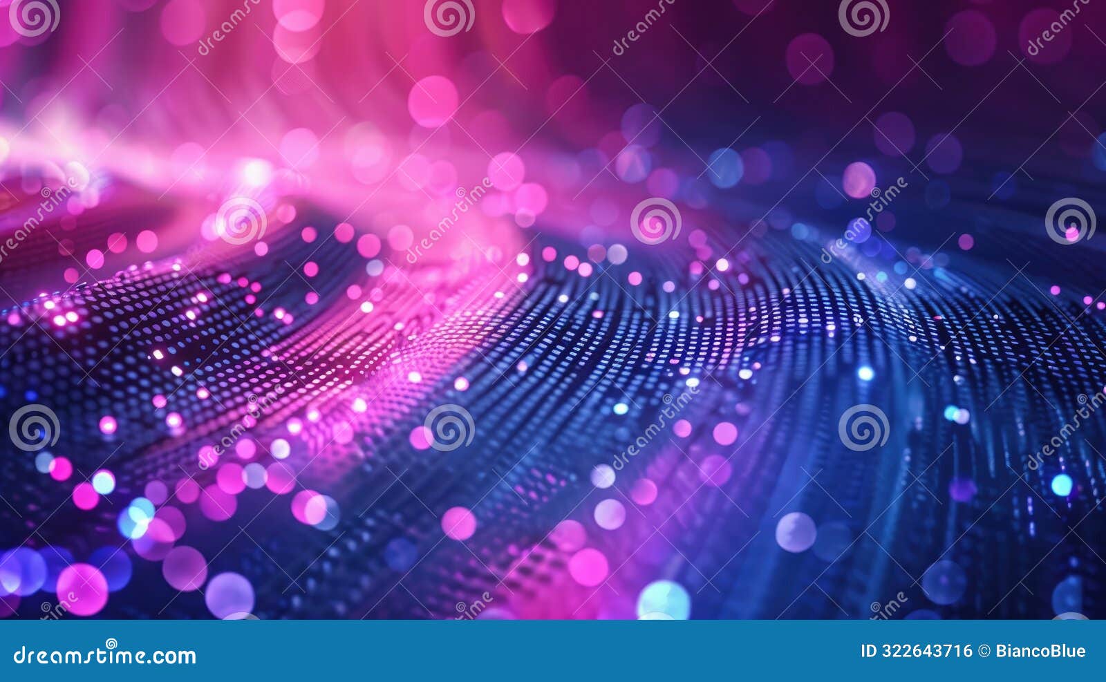 Artistic Rendering of a Flowing, Interconnected Network Glowing Pink ...