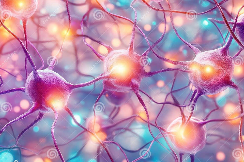 Artistic Rendering Of Glowing Neuron Pathways Forming Mnemonic Patterns A Visual Representation
