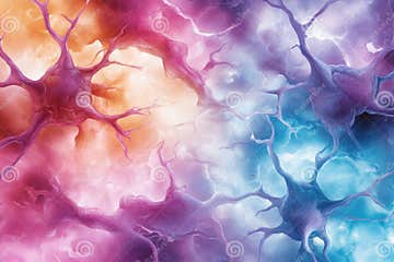 Artistic Rendering of Glowing Neuron Pathways Forming Mnemonic Patterns a Visual Symbolization ...