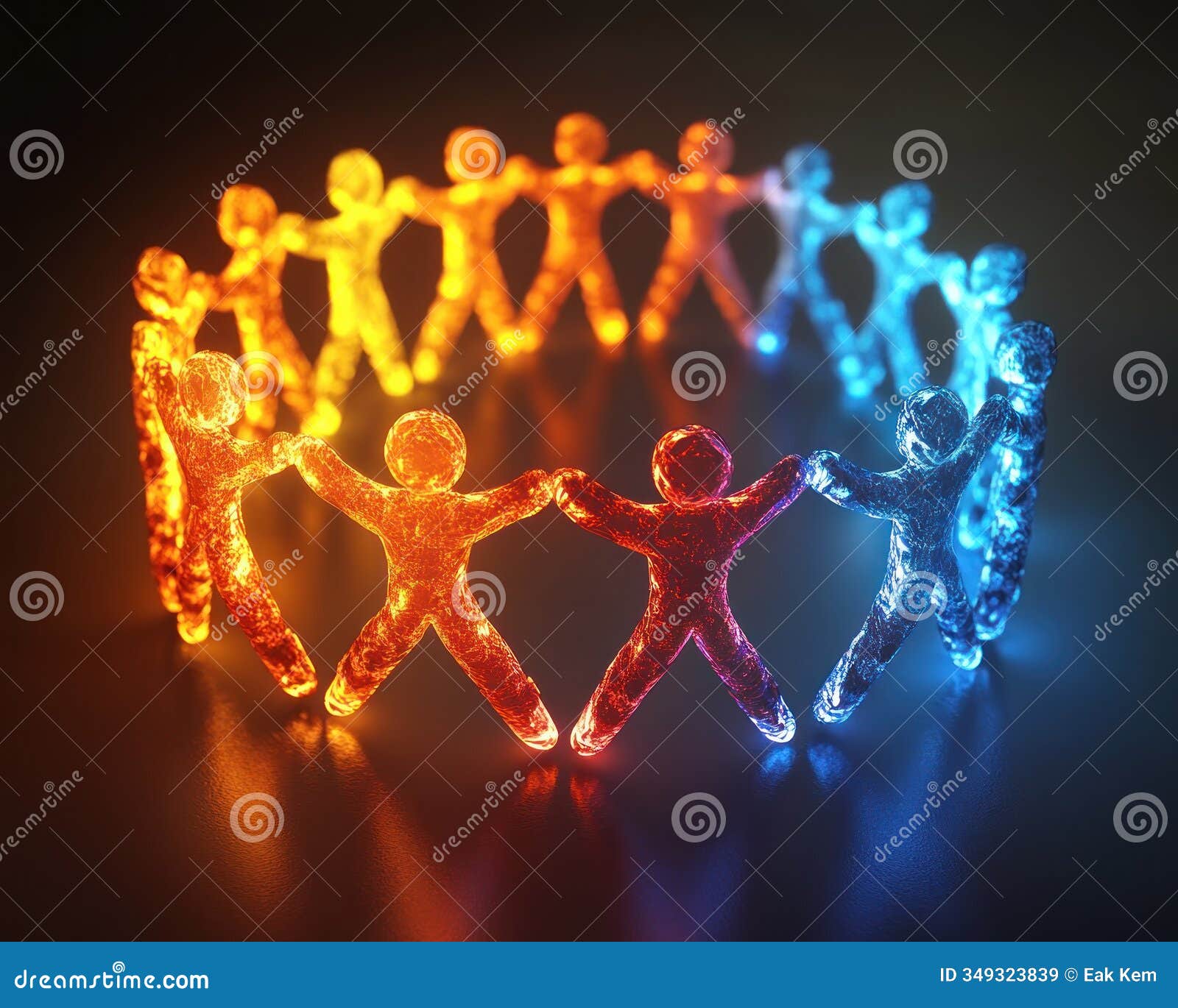 Artistic Rendering of Interactive Sessions Forming Glowing ...