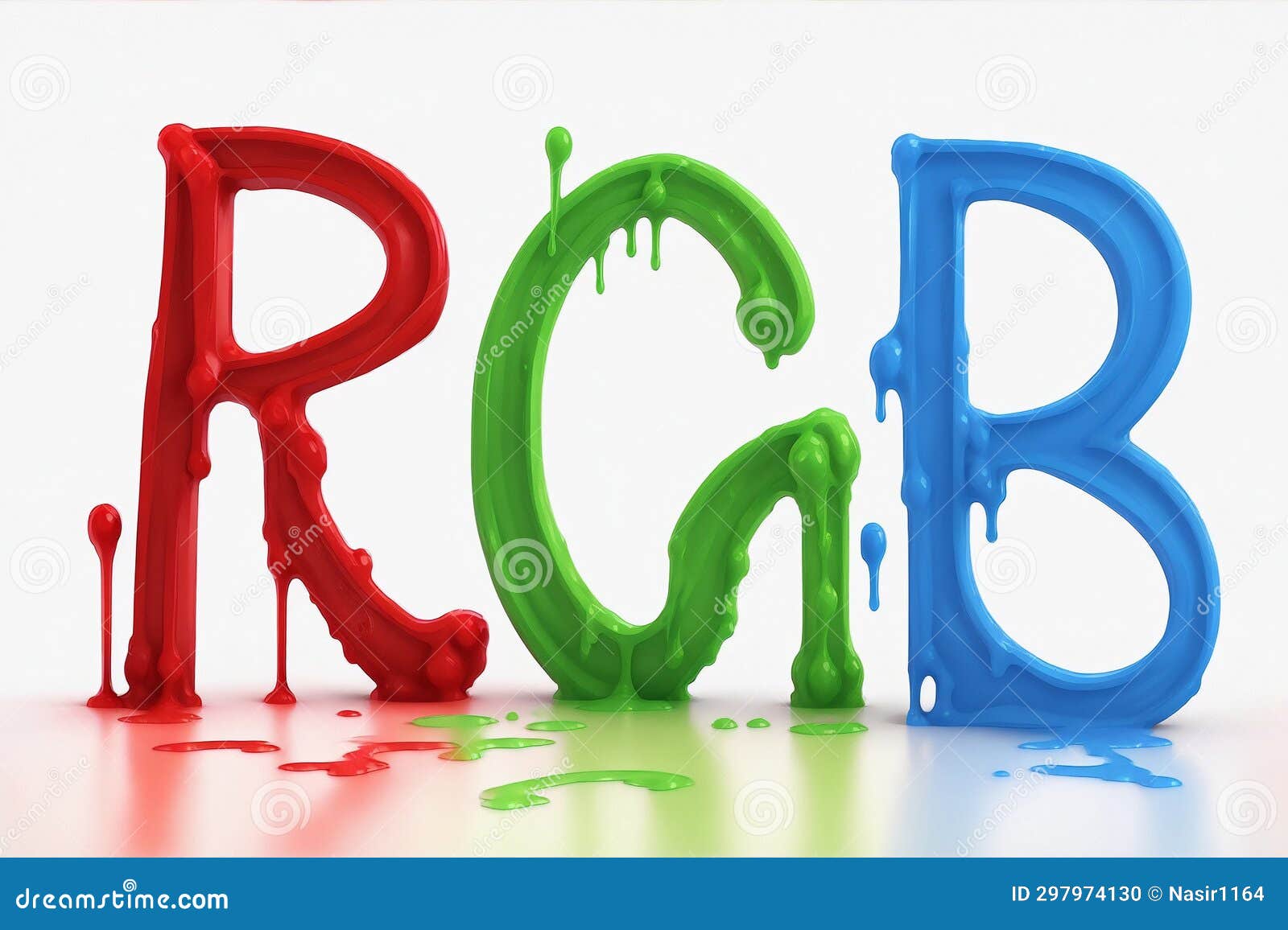 An Artistic Rendering of the RGB Reg Green Blue Text Word, Using the ...