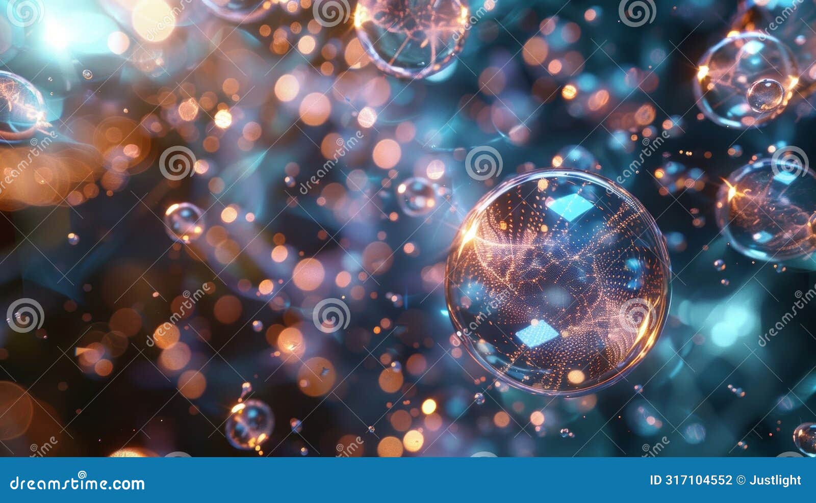 An Artistic Rendering of Subatomic Particles Cascading Down Like ...