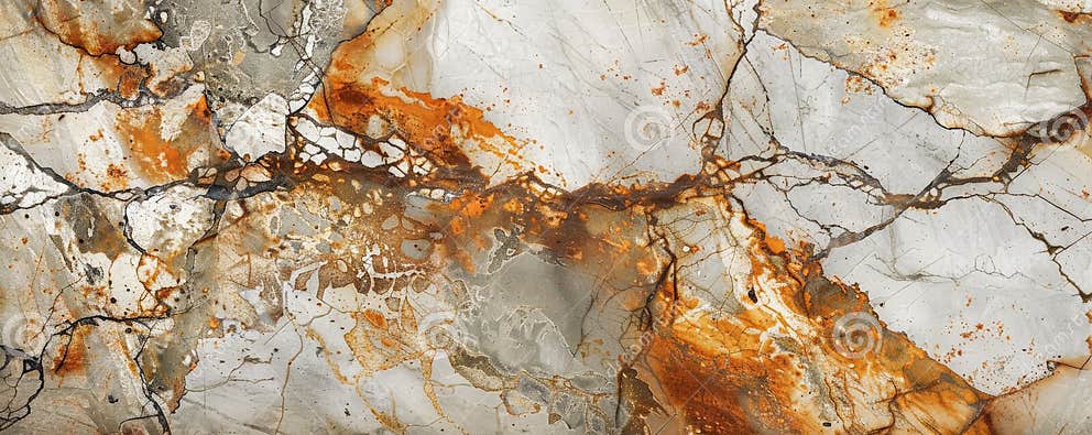 An Artistic Rendering of a Surface with Rust and Marble Textures ...