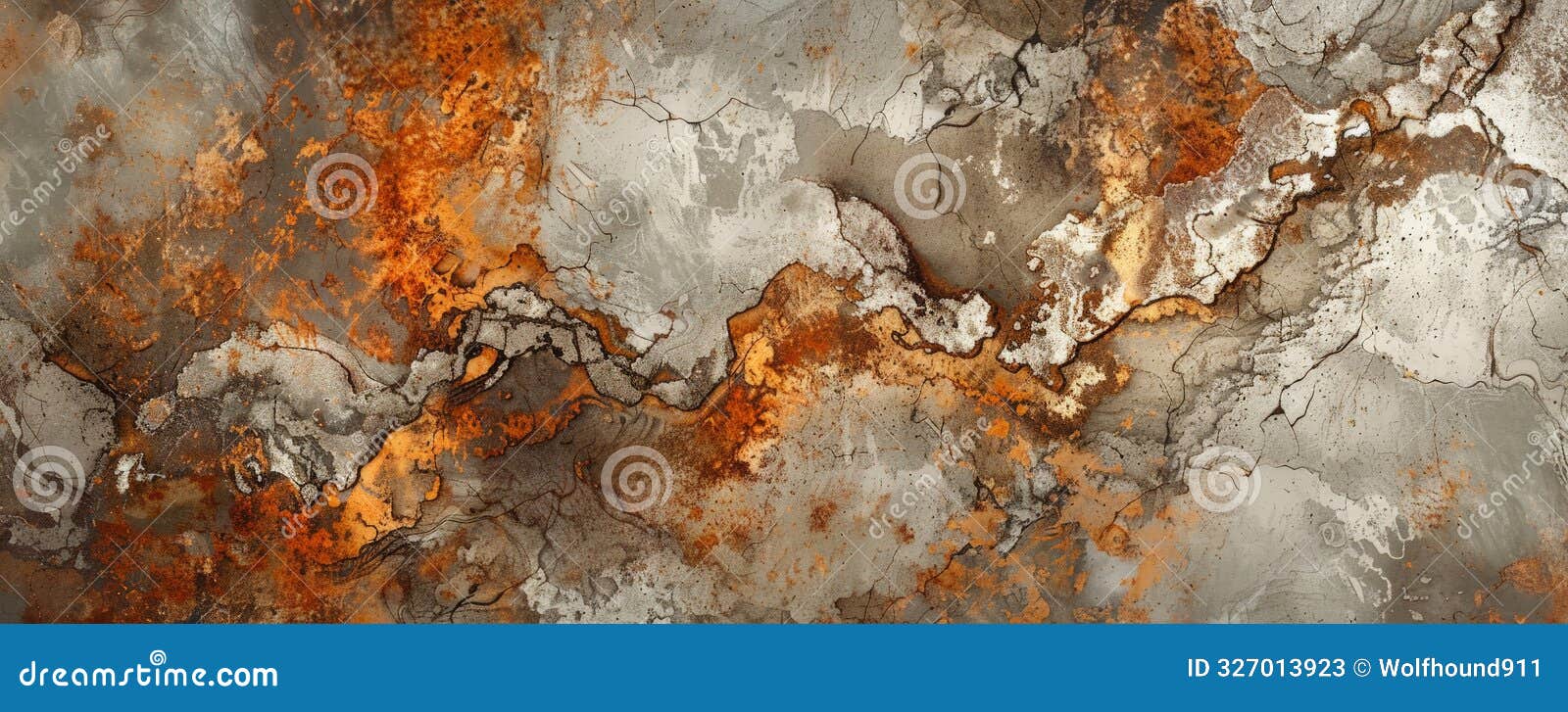 An Artistic Rendering of a Surface with Rust and Marble Textures ...