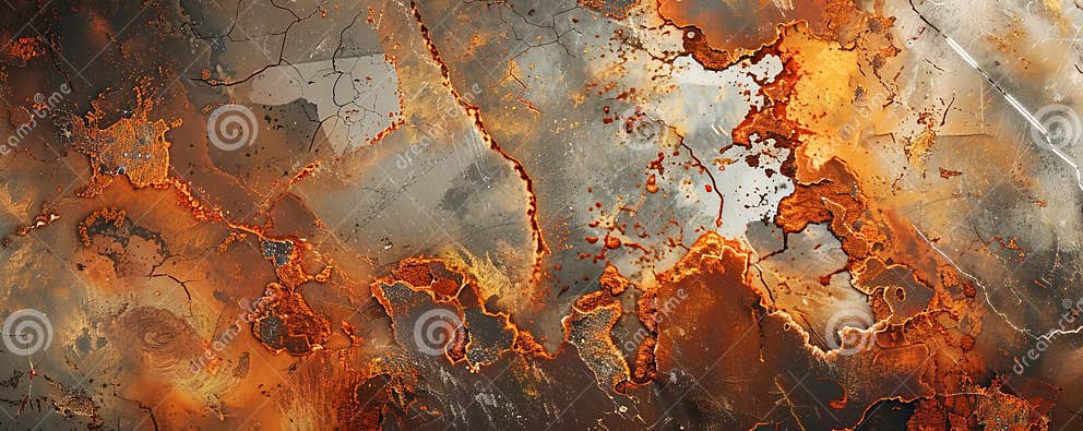 An Artistic Rendering of a Surface with Rust and Marble Textures ...
