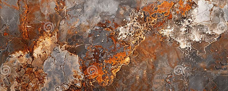 An Artistic Rendering of a Surface with Rust and Marble Textures ...