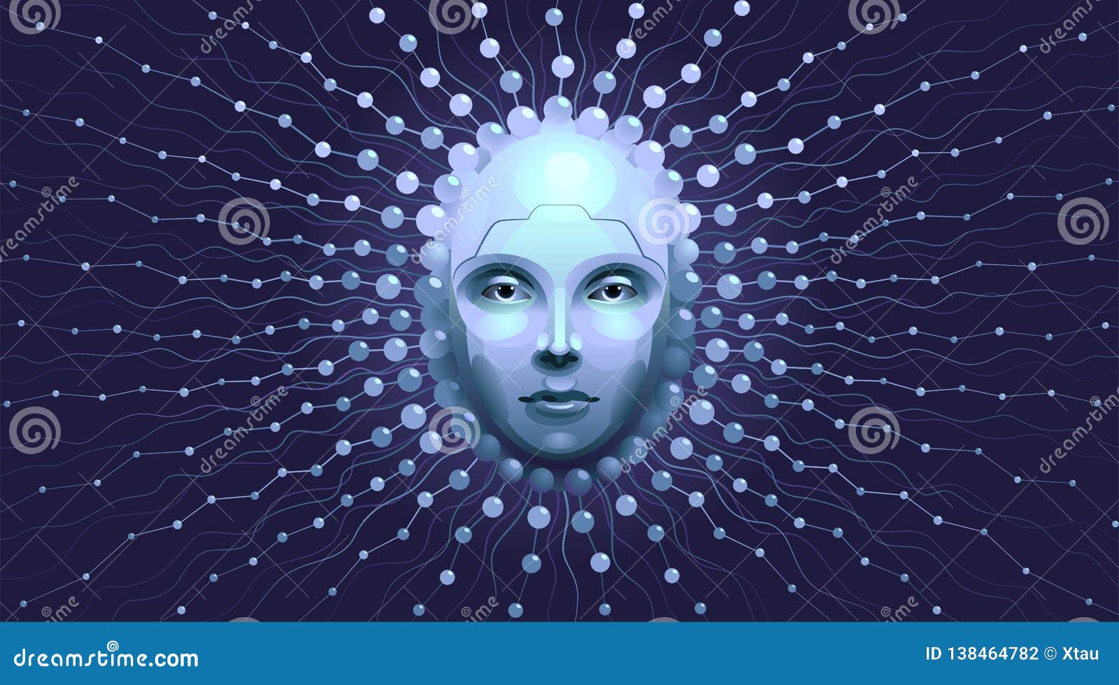 Artistic Representation of Artificial Intelligence Stock Vector ...