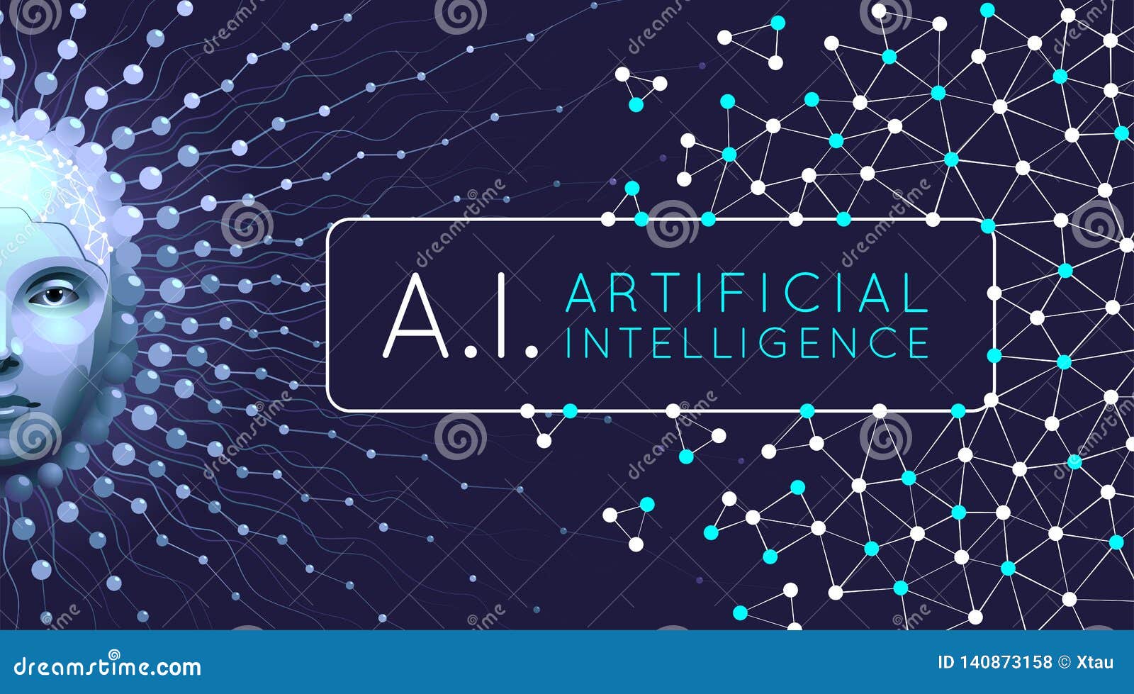 Artistic Representation of Artificial Intelligence Stock Vector ...