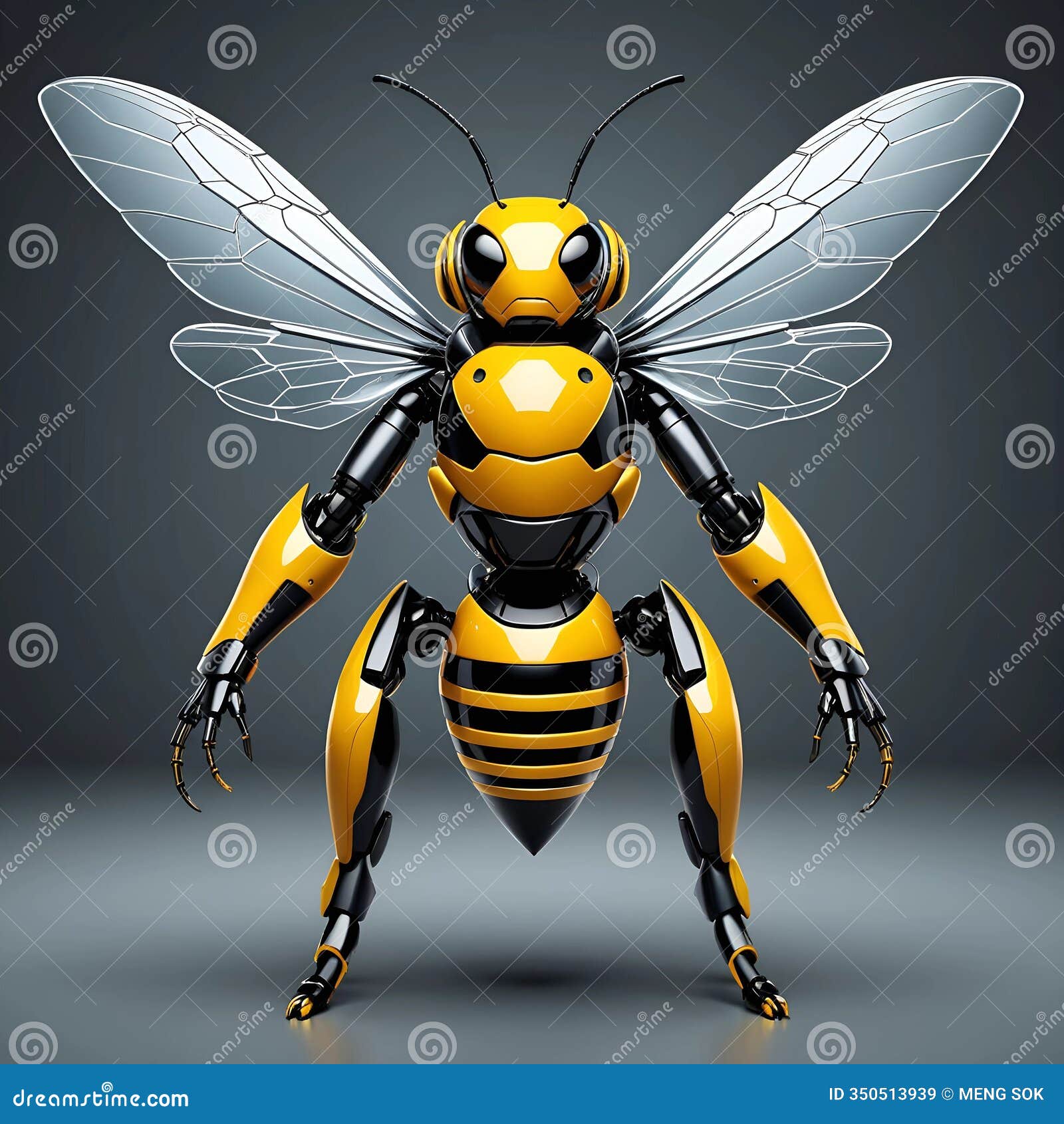 An Artistic Representation of a Bee Featuring Advanced Robotic ...