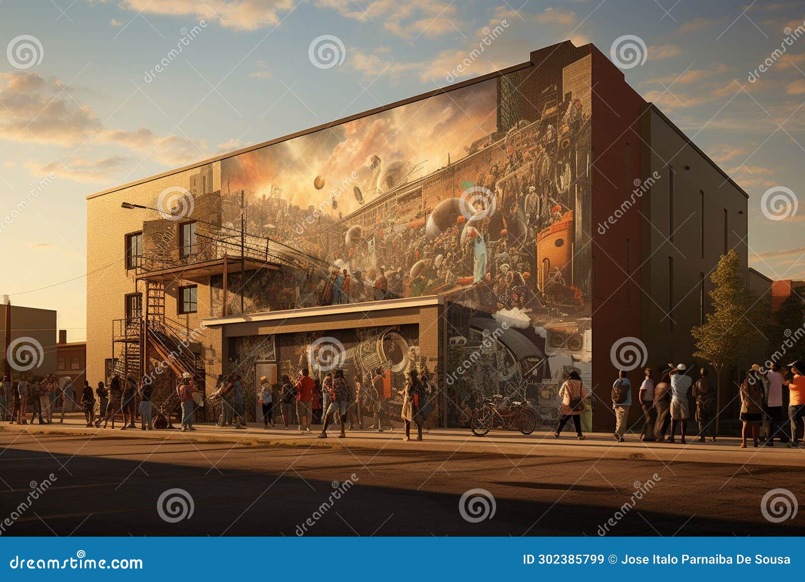 Artistic Representation of a Community Art Stock Illustration ...