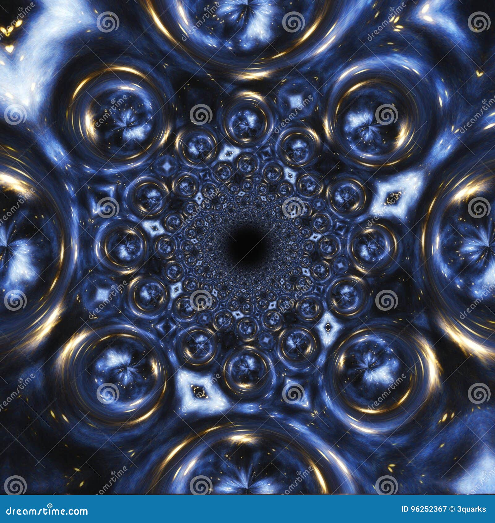 Artistic Representation of a Cosmic Black Hole Stock Image - Image of ...