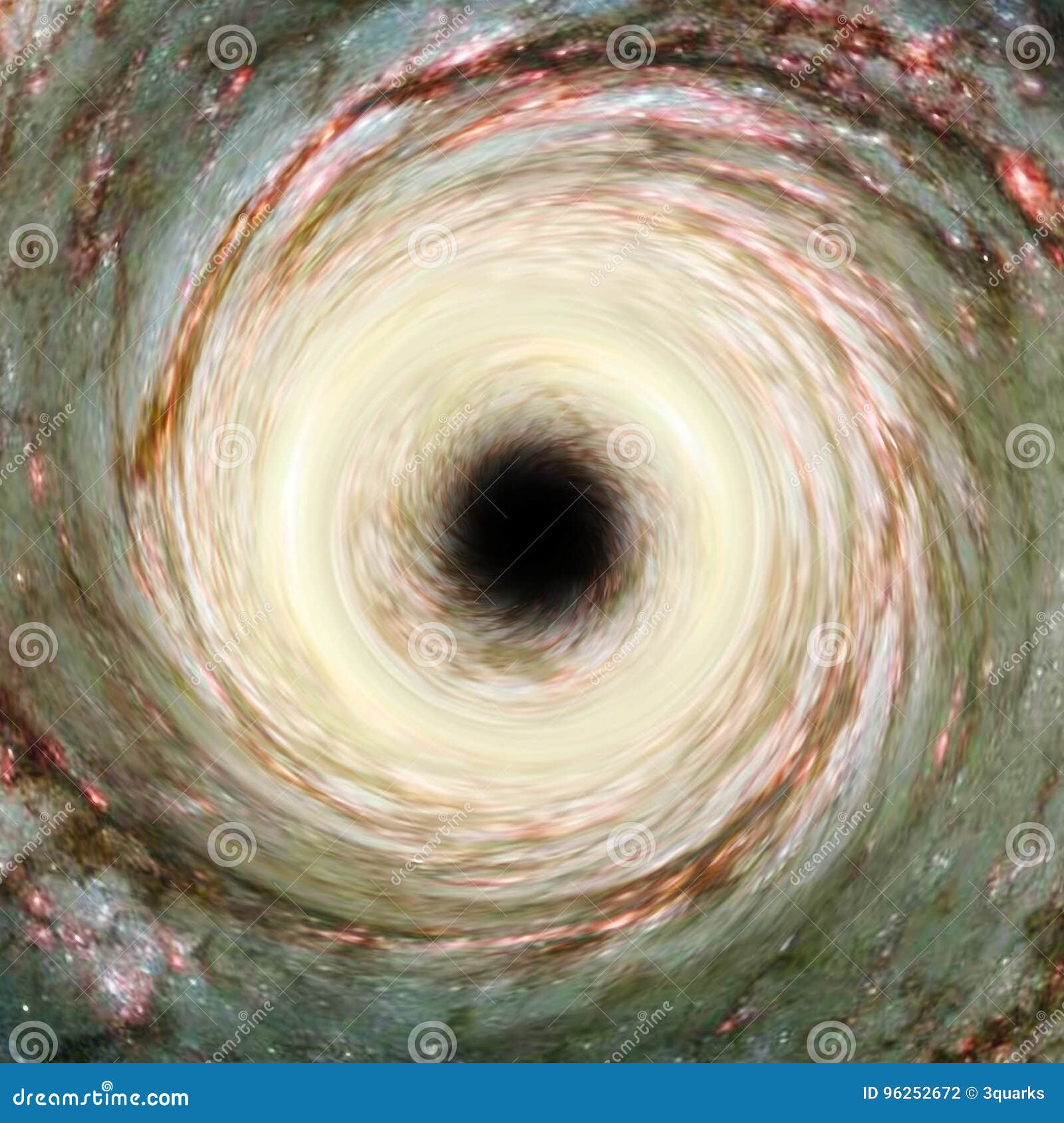 Artistic Representation of a Cosmic Black Hole Stock Illustration ...
