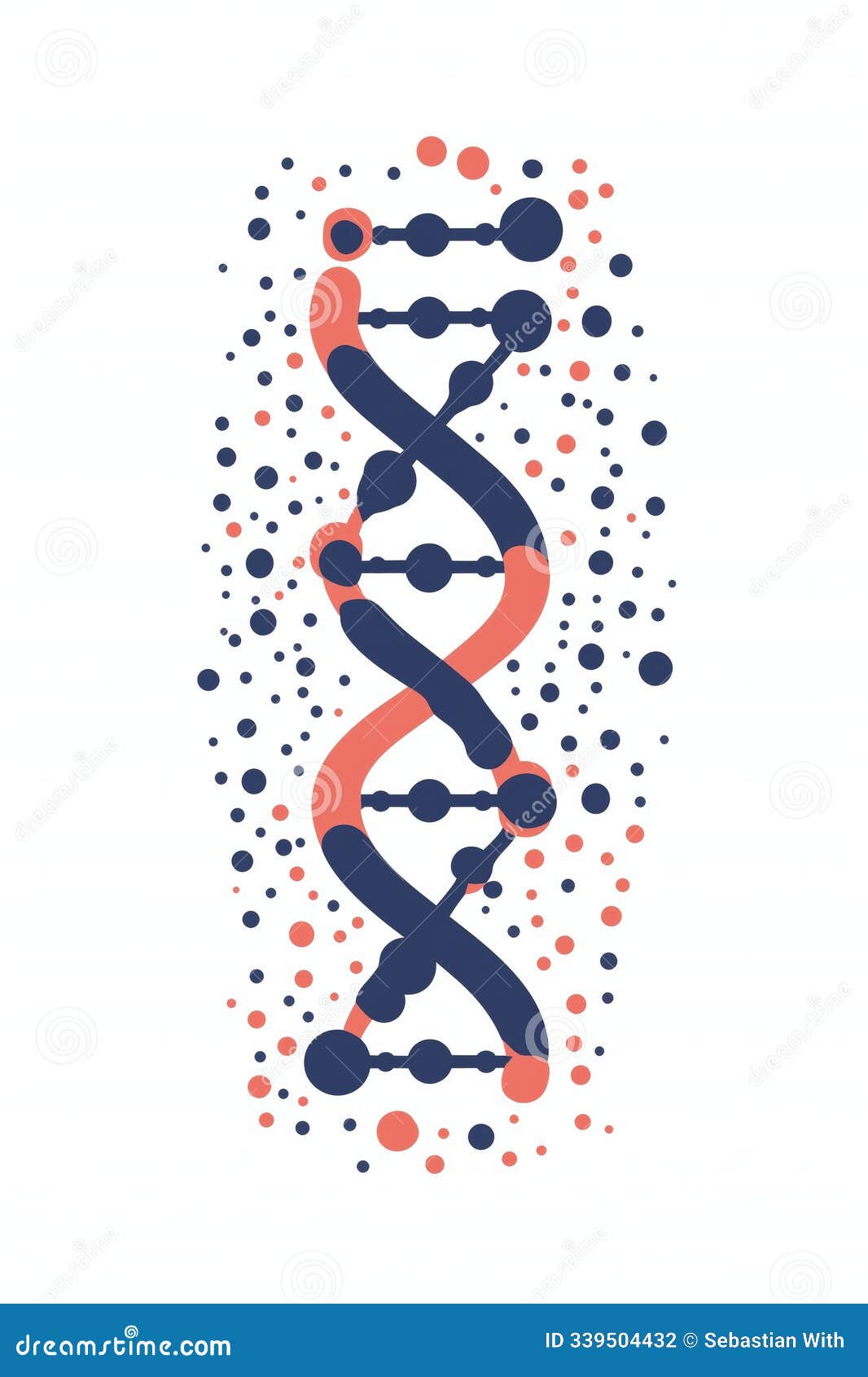Artistic Representation of DNA Structure with Vibrant Colors and ...