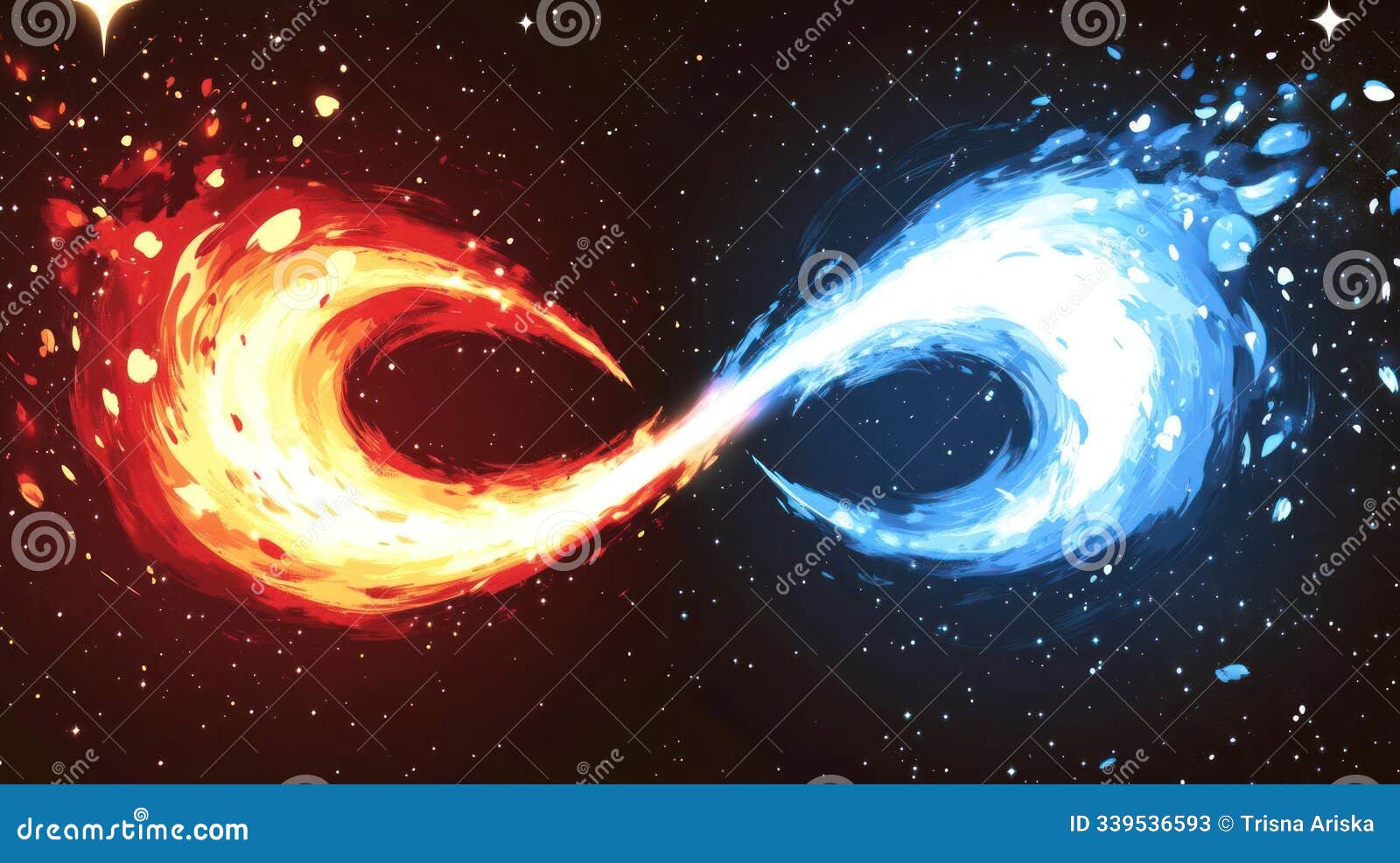 An Artistic Representation of an Infinity Symbol Formed by Fire and ...