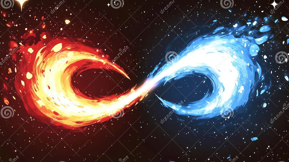 An Artistic Representation of an Infinity Symbol Formed by Fire and ...