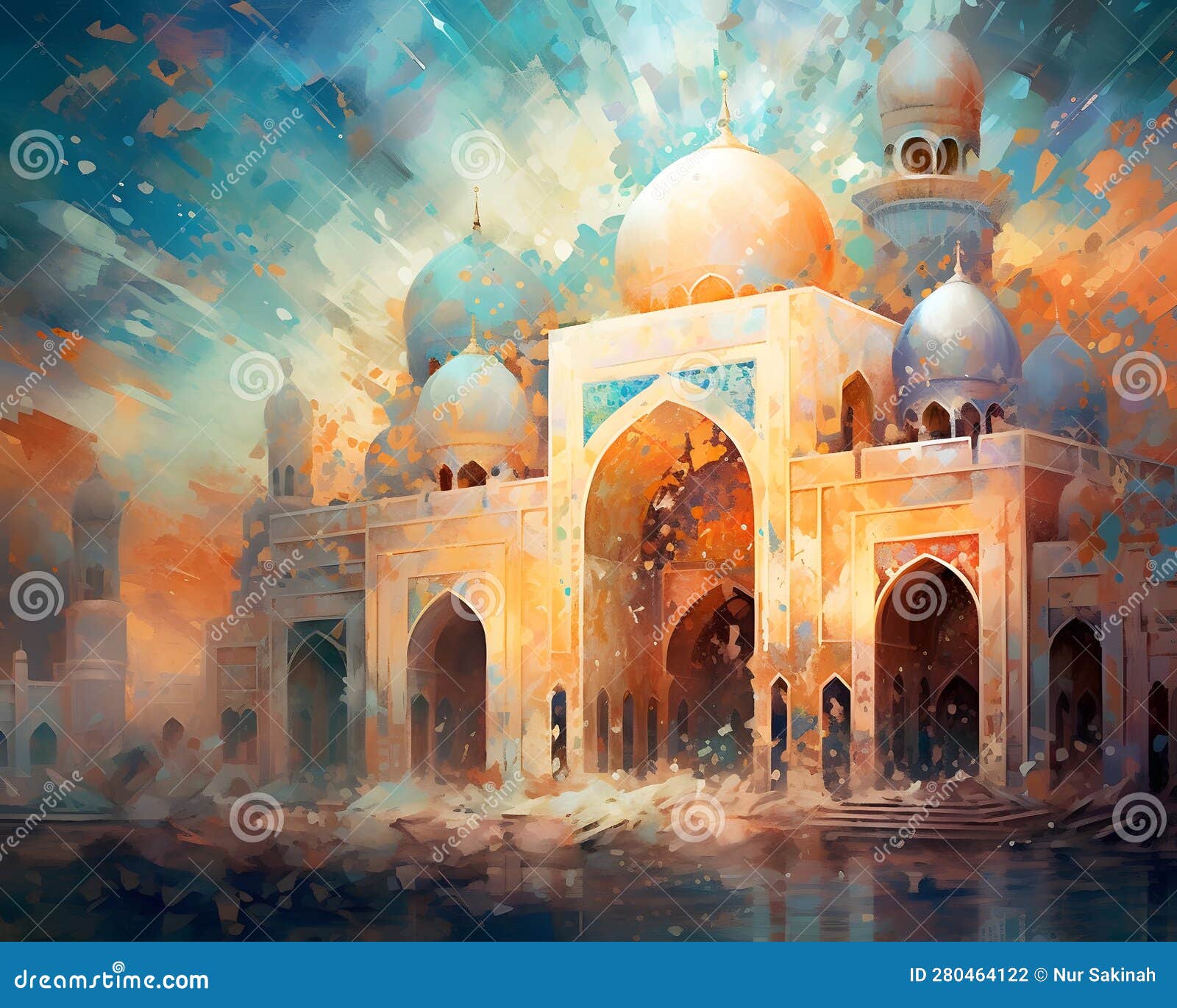 An Artistic Representation of the Islamic Golden Age, in the Style of ...