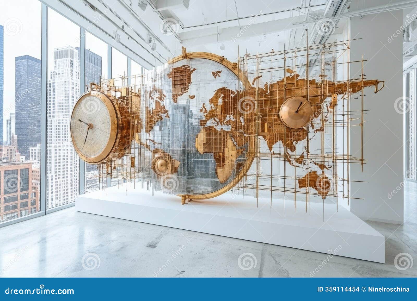 Artistic Representation of a Meteorological Map Combining Elements of ...