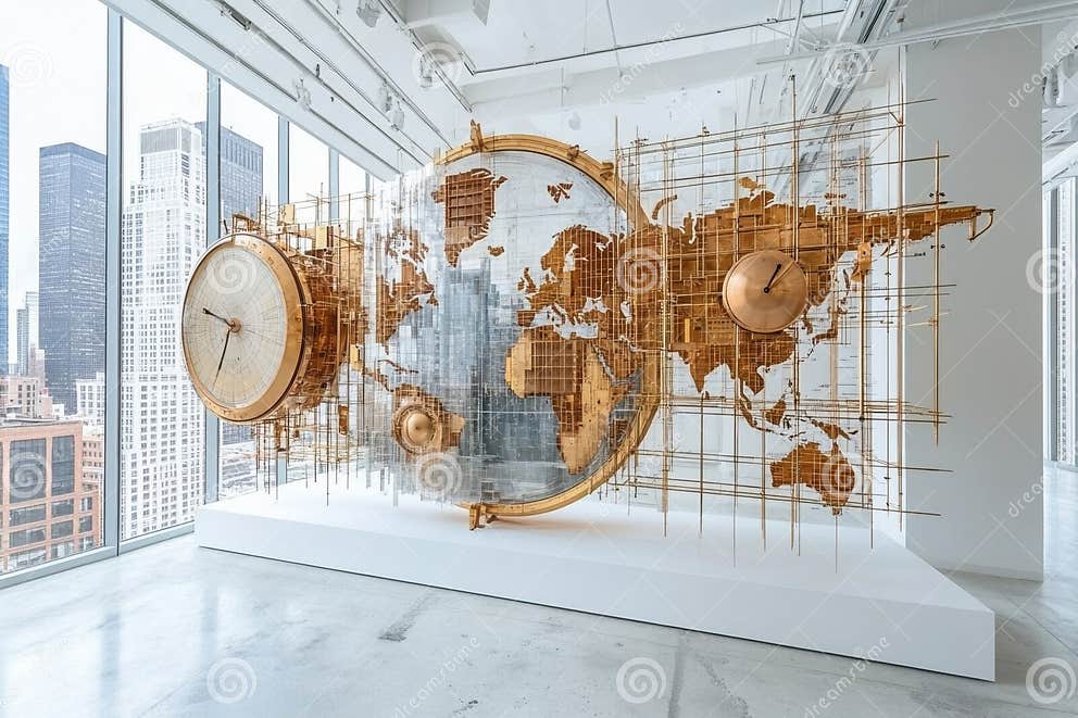 Artistic Representation of a Meteorological Map Combining Elements of ...