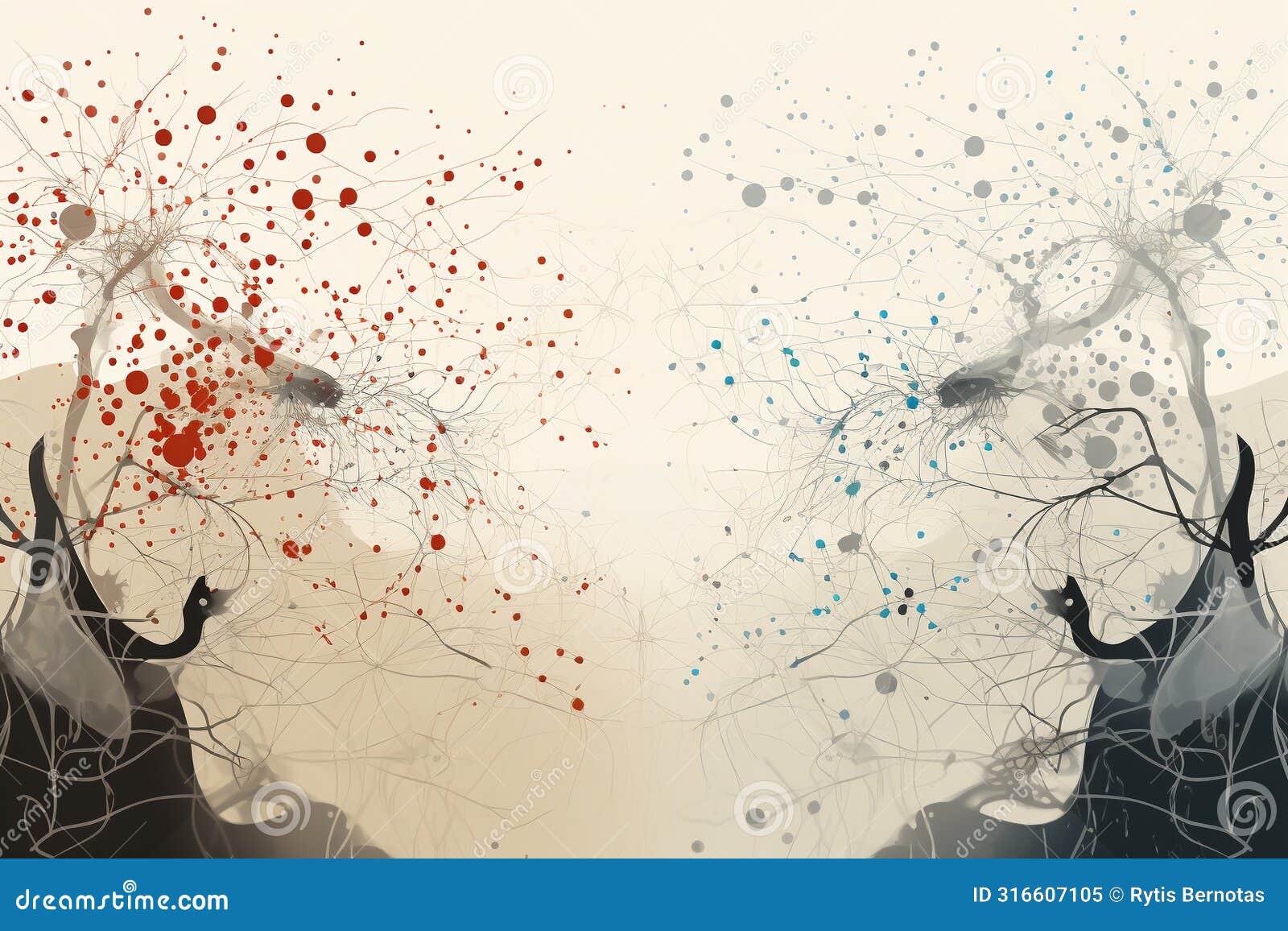 Abstract Neural Network Artwork Stock Illustration - Illustration of ...