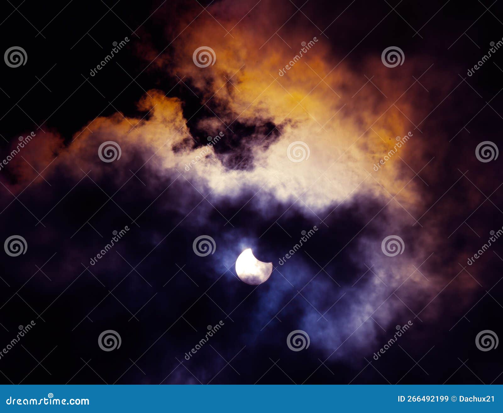 An Artistic Representation of a Partial Solar Eclipse in Beautiful ...