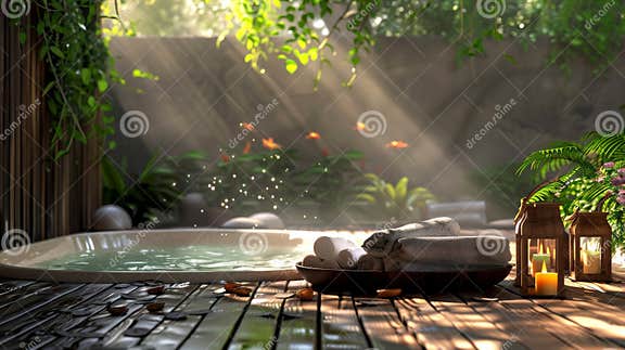 Artistic Representation of a Relaxing Spa Scene with Conceptual ...