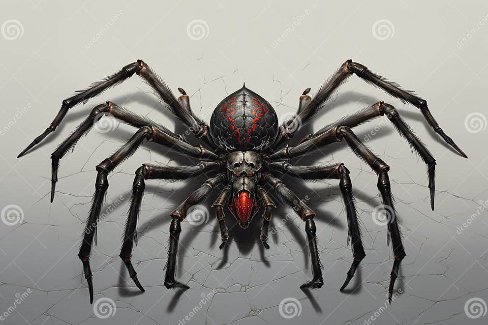 Unconventional spider form stock illustration. Illustration of spider ...
