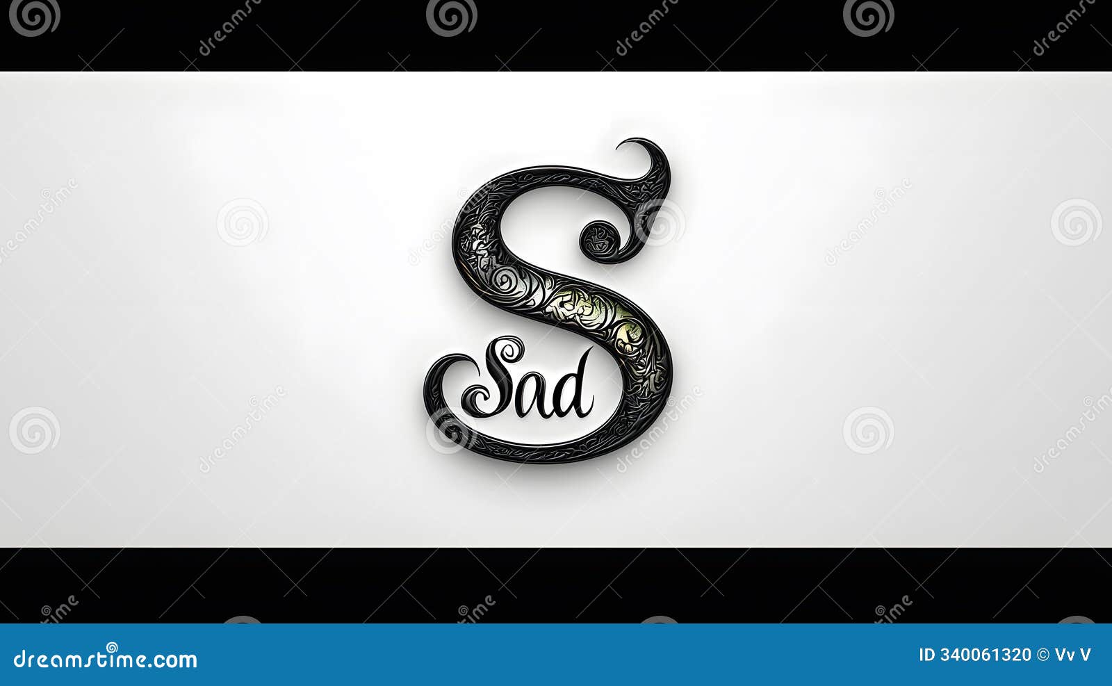 Artistic Representation of the Word Sad Stock Illustration ...