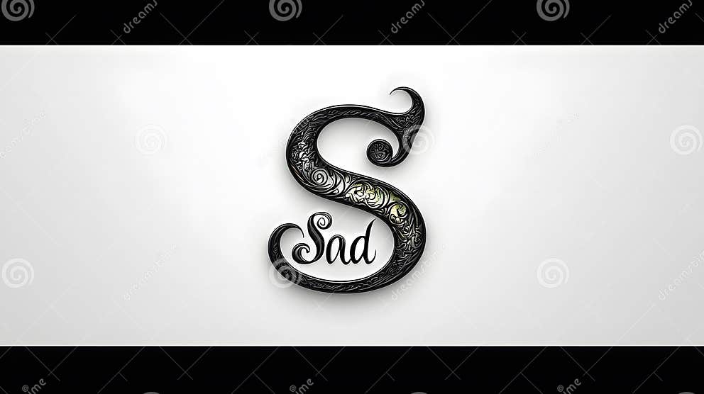 Artistic Representation of the Word Sad Stock Illustration ...