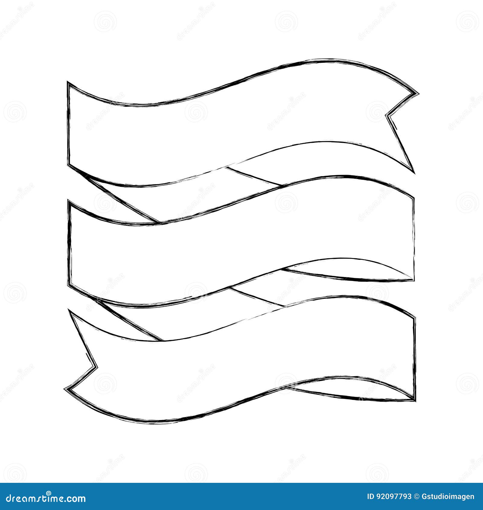 Artistic Ribbon Isolated Icon Stock Vector - Illustration of ornate ...