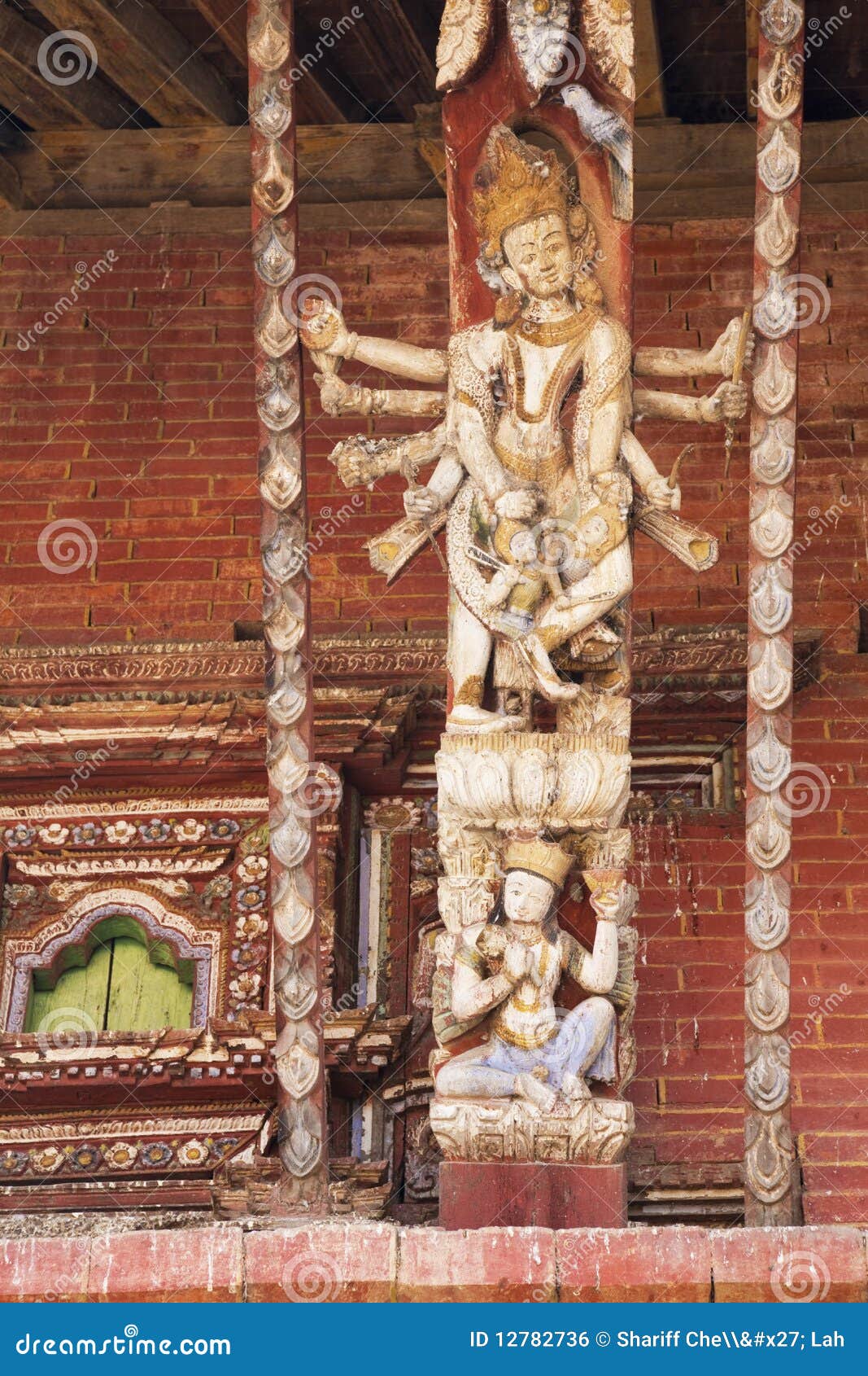 Artistic Roof Strut, Changu Narayan Temple, Nepal Stock Photo ...