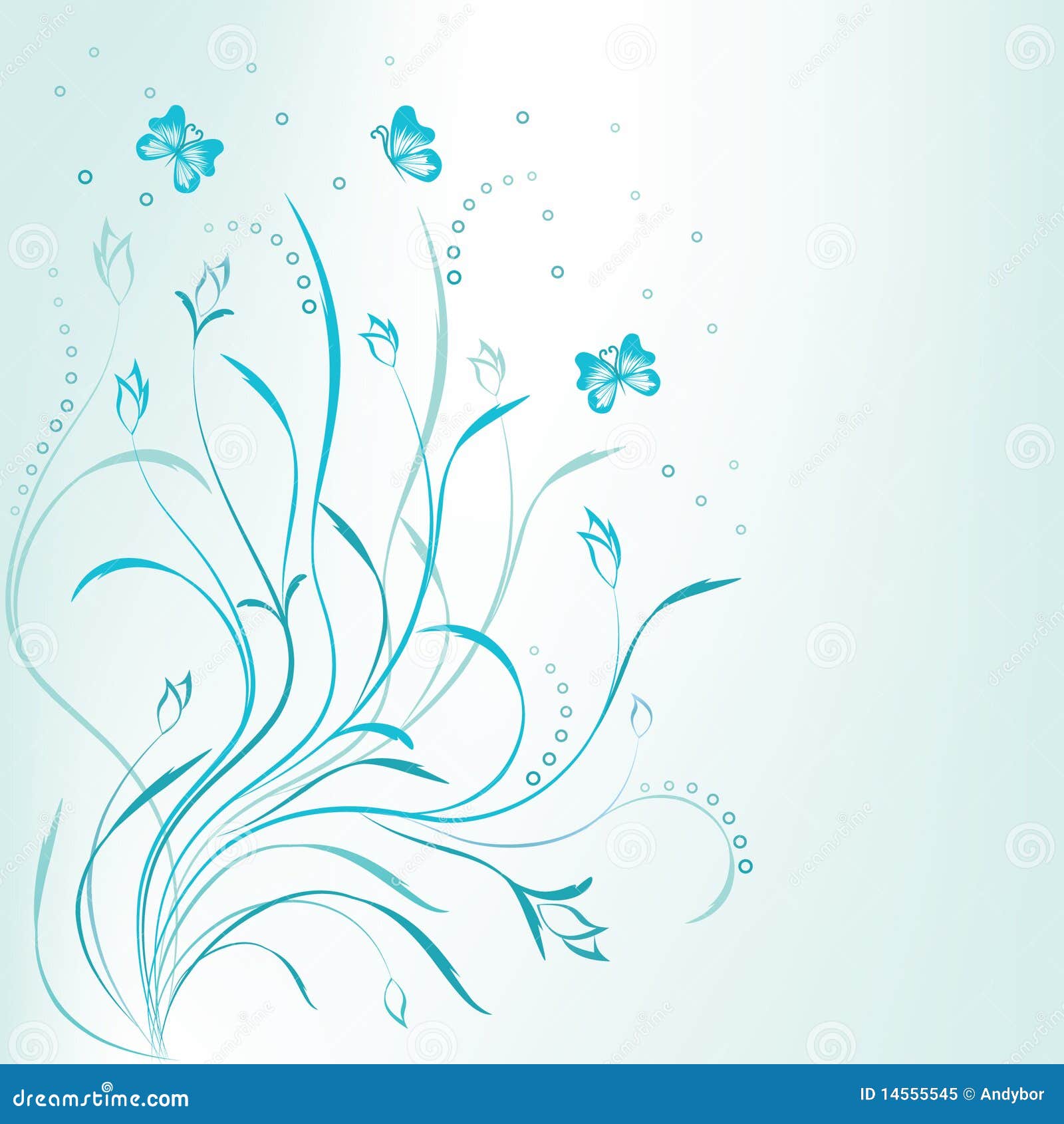 Artistic Scroll Blue Floral Design Royalty Free Stock Photo - Image ...