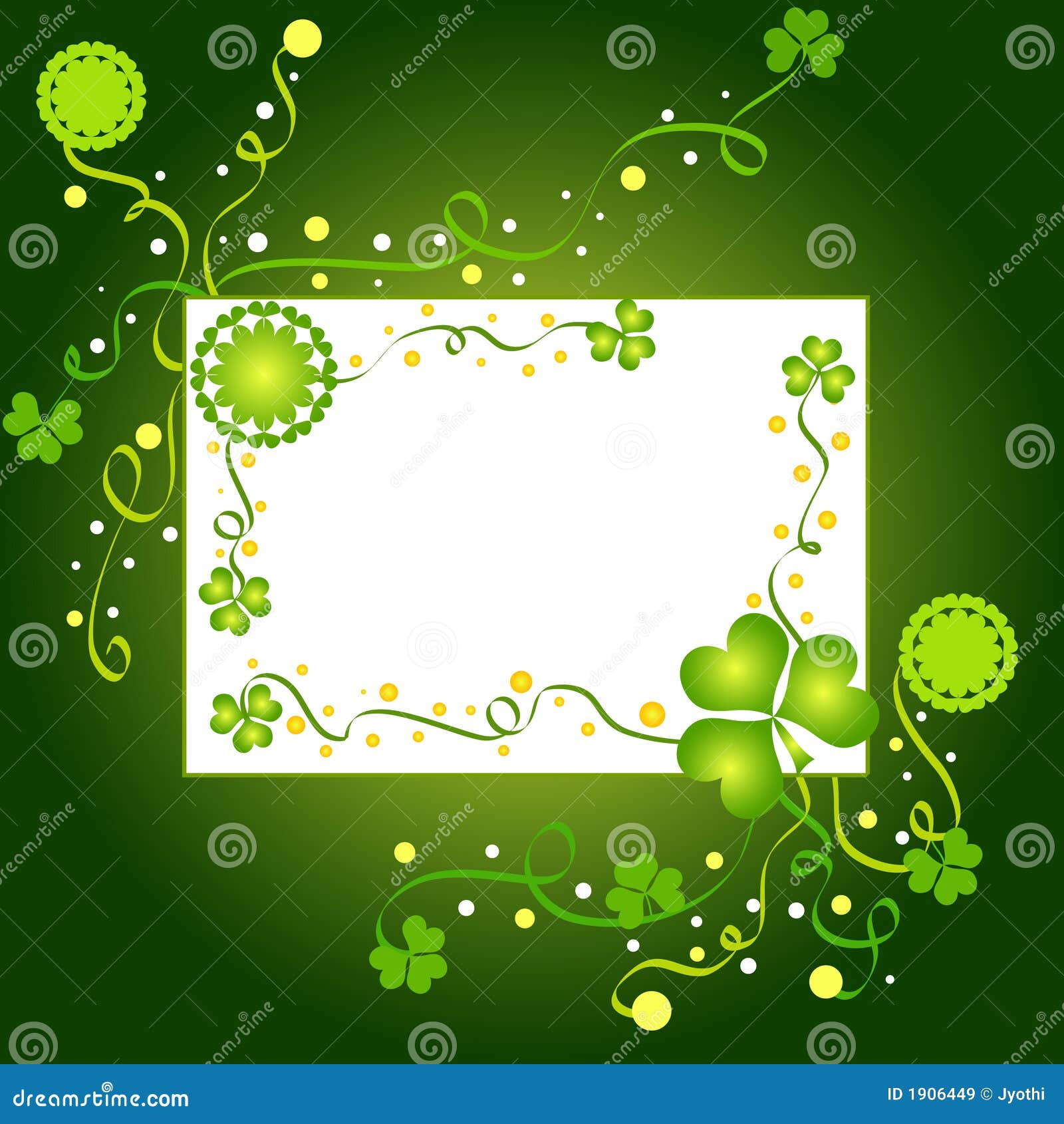 Artistic shamrock frame stock illustration. Illustration of decor - 1906449