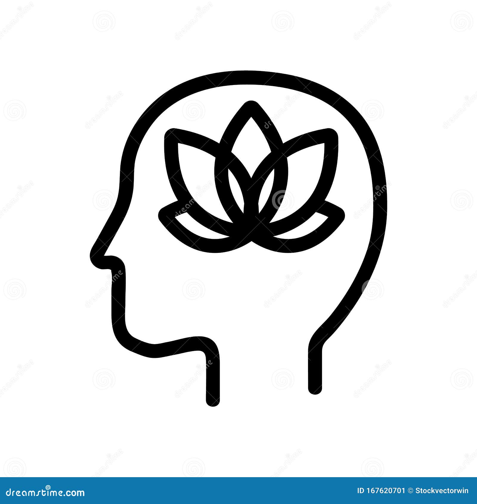 Artistic-shaped Mindset Icon Vector. Isolated Contour Symbol ...