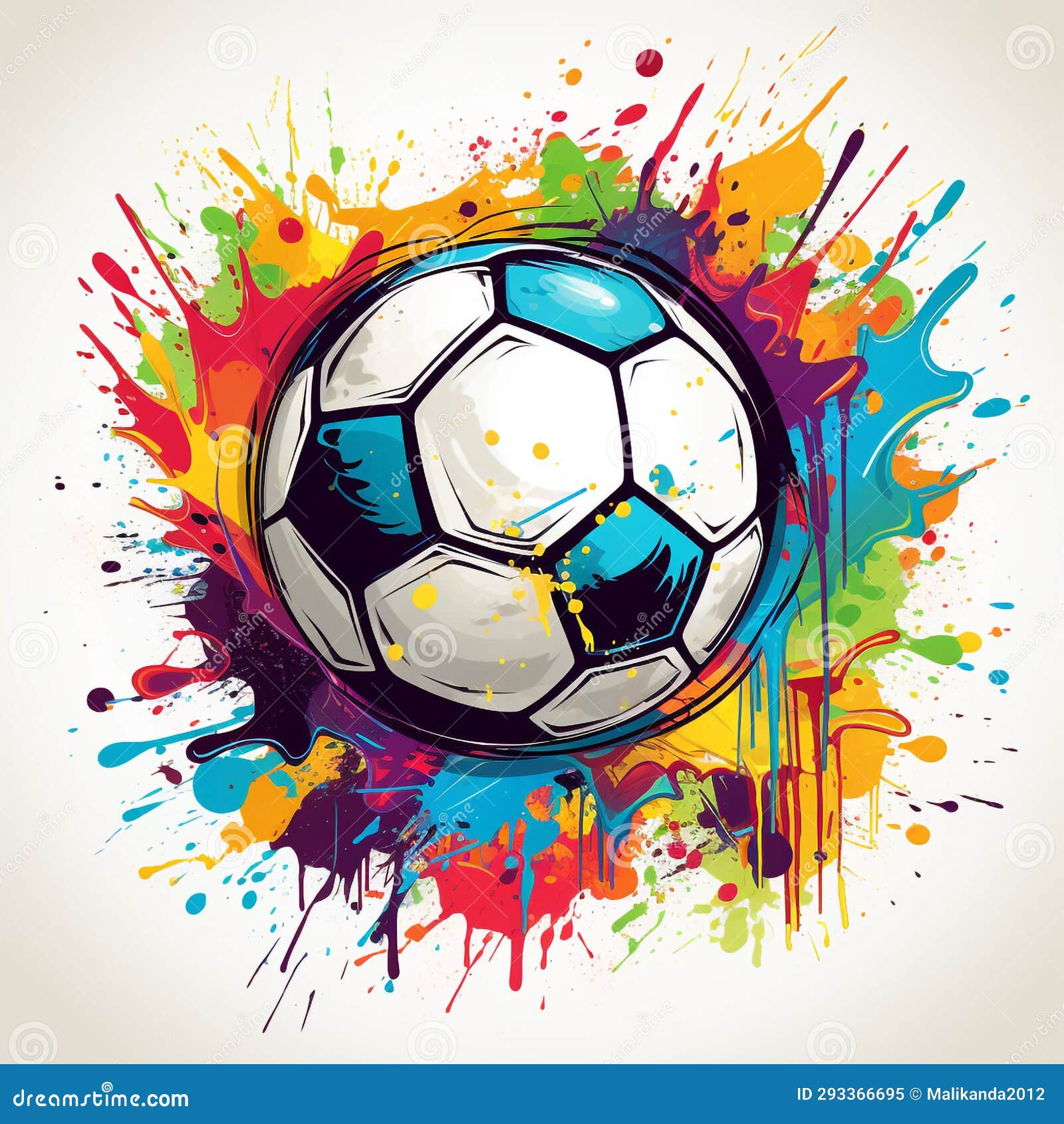 Artistic Soccer Ball with Pop Art Style Very Beautiful and Stunning ...