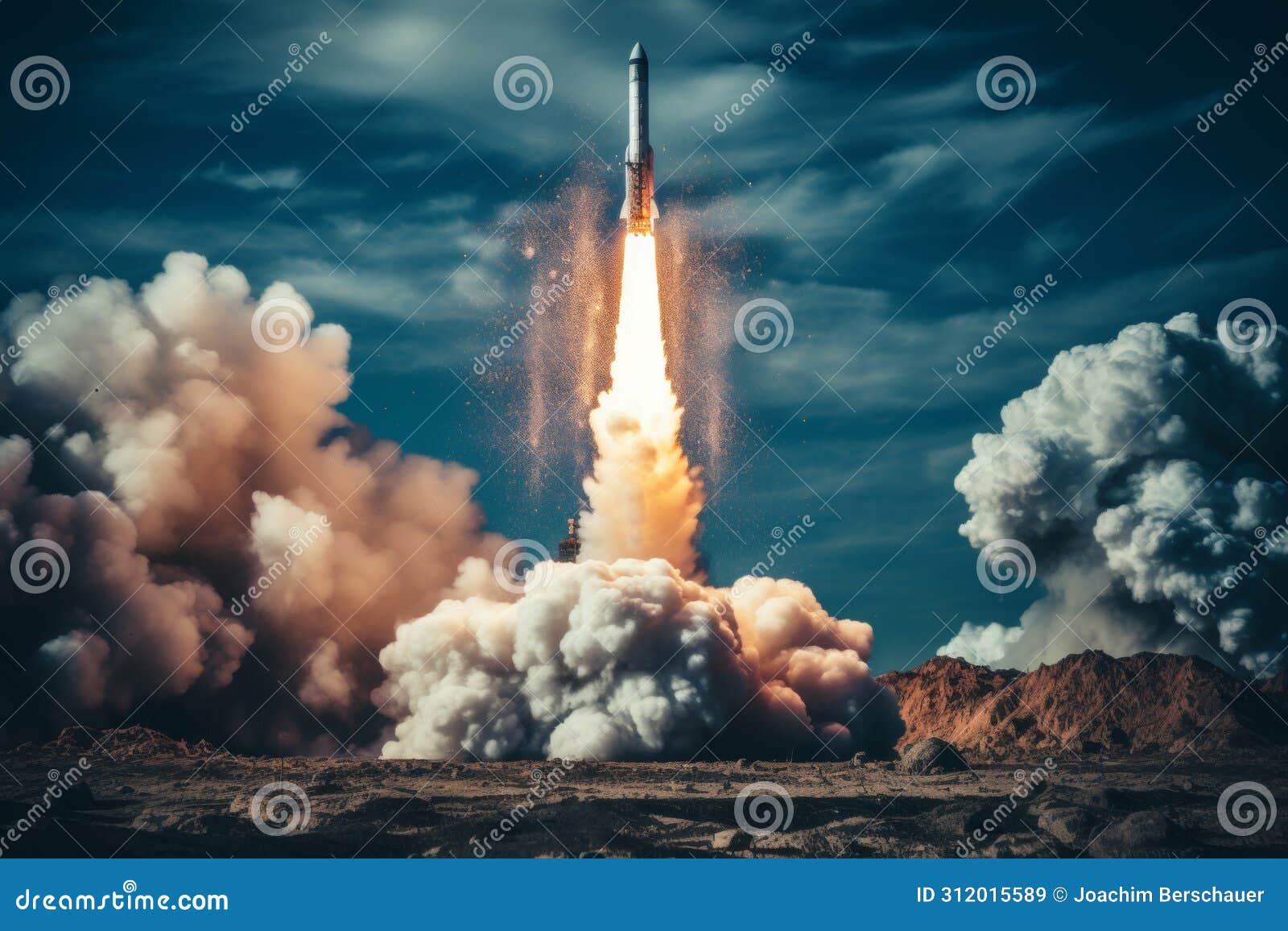 Artistic Spaceship Launch Illustration with Gradient Shadow, Spacecraft ...