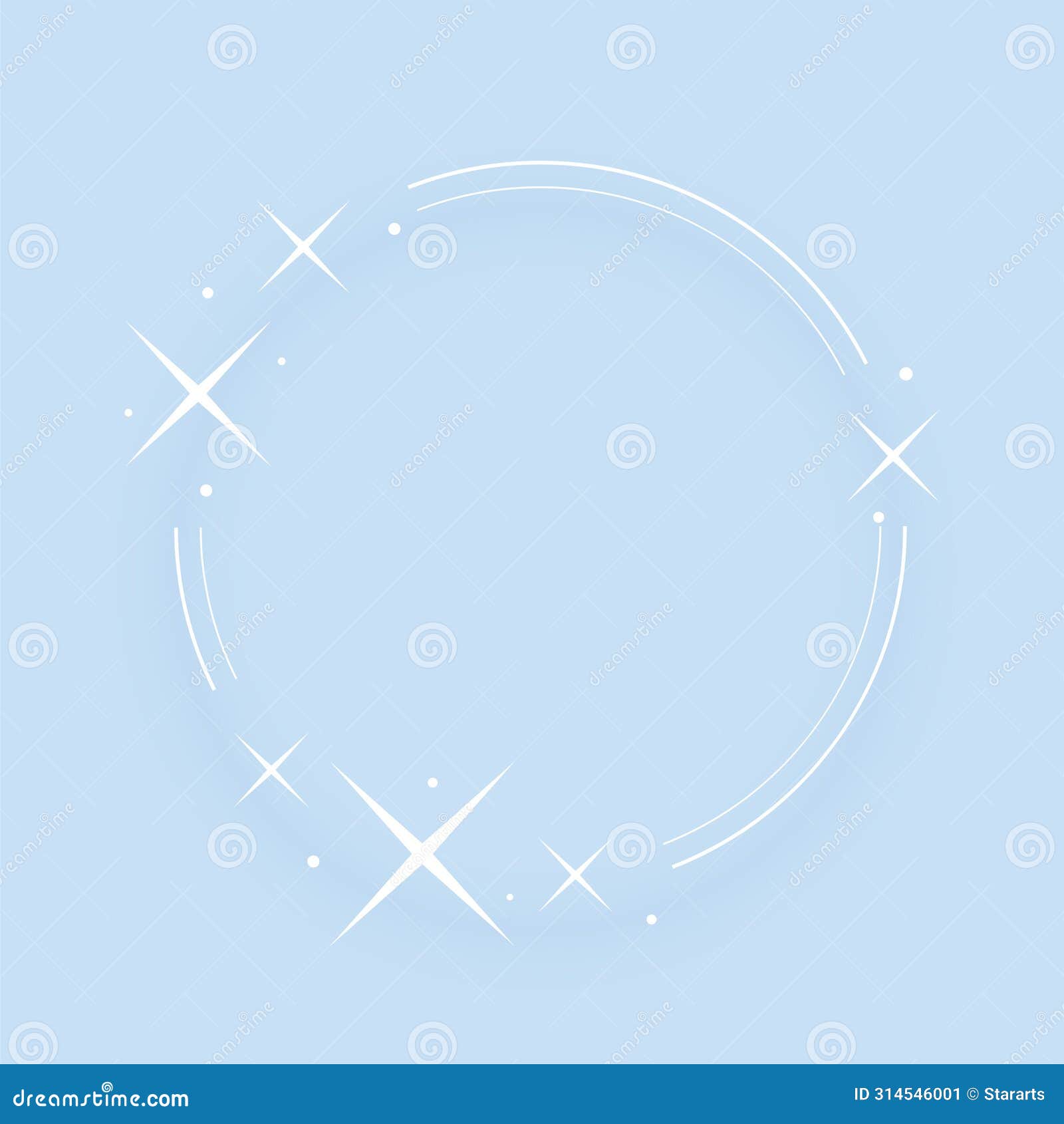 Artistic Sparkling Starry Round Border Frame with Empty Space Stock ...