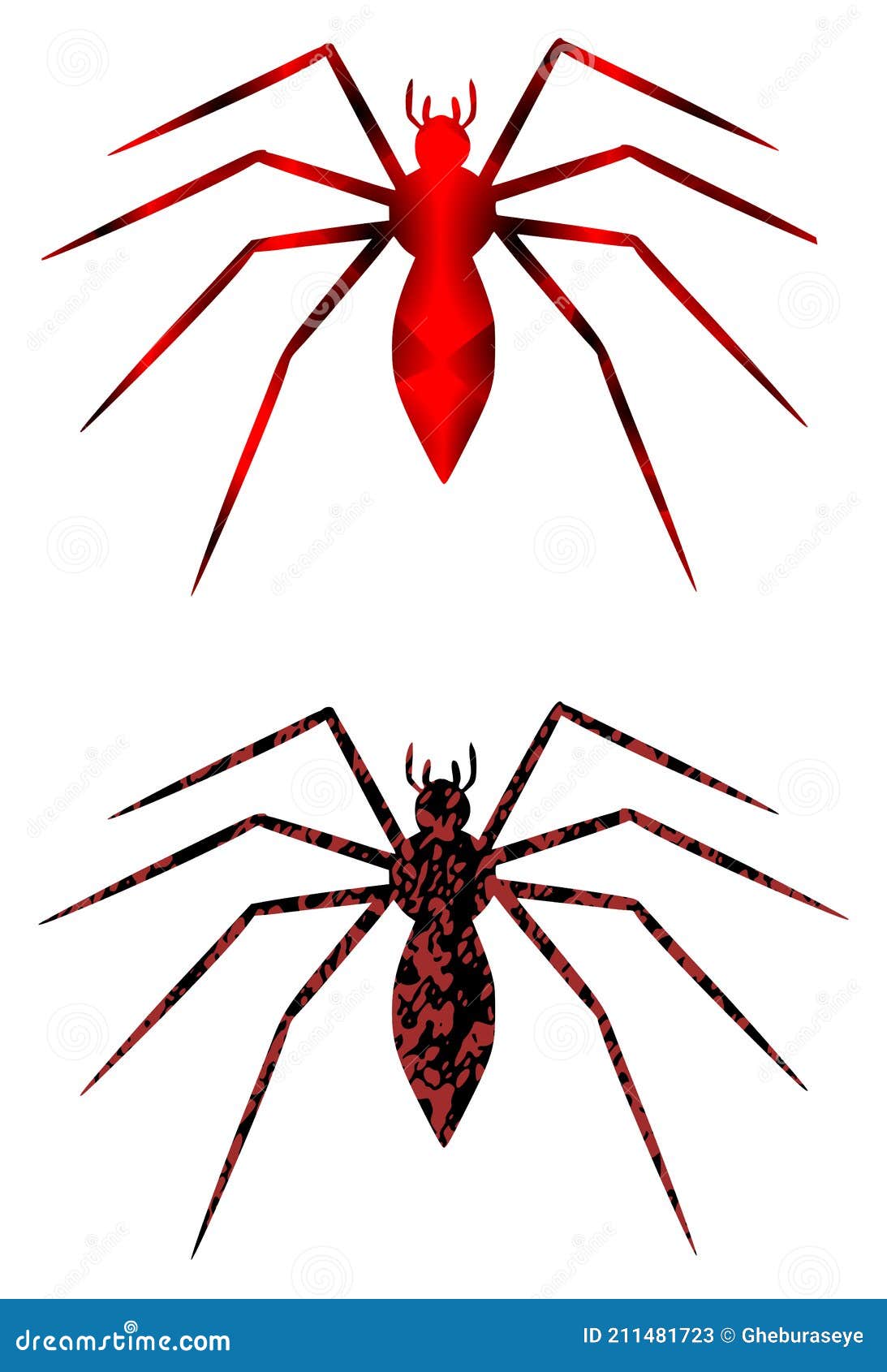 Artistic Spiders, Colors, Patterned, Isolated. Stock Illustration ...