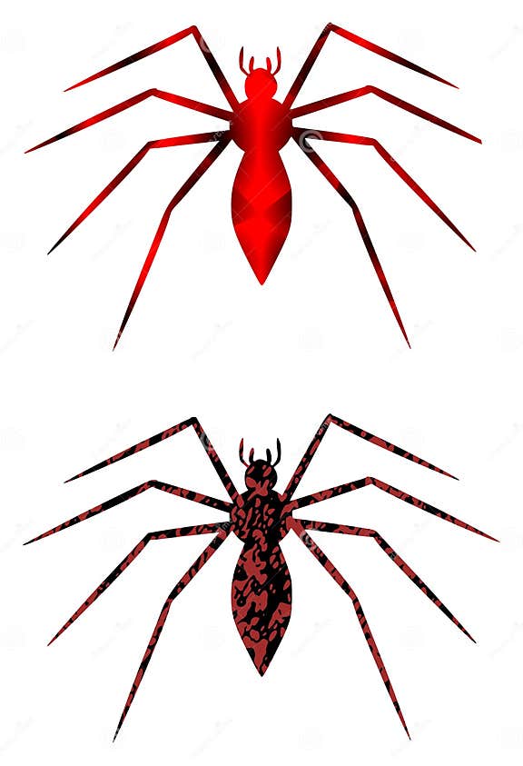 Artistic Spiders, Colors, Patterned, Isolated. Stock Illustration ...