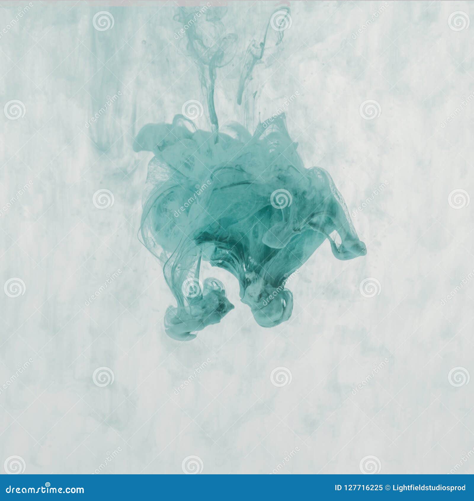 Artistic Splash of Turquoise Paint in Water Stock Image - Image of ...