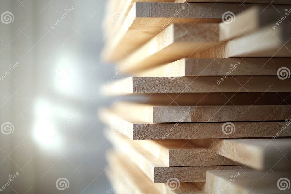 Artistic Stacked Cladding Boards Display Stock Illustration ...