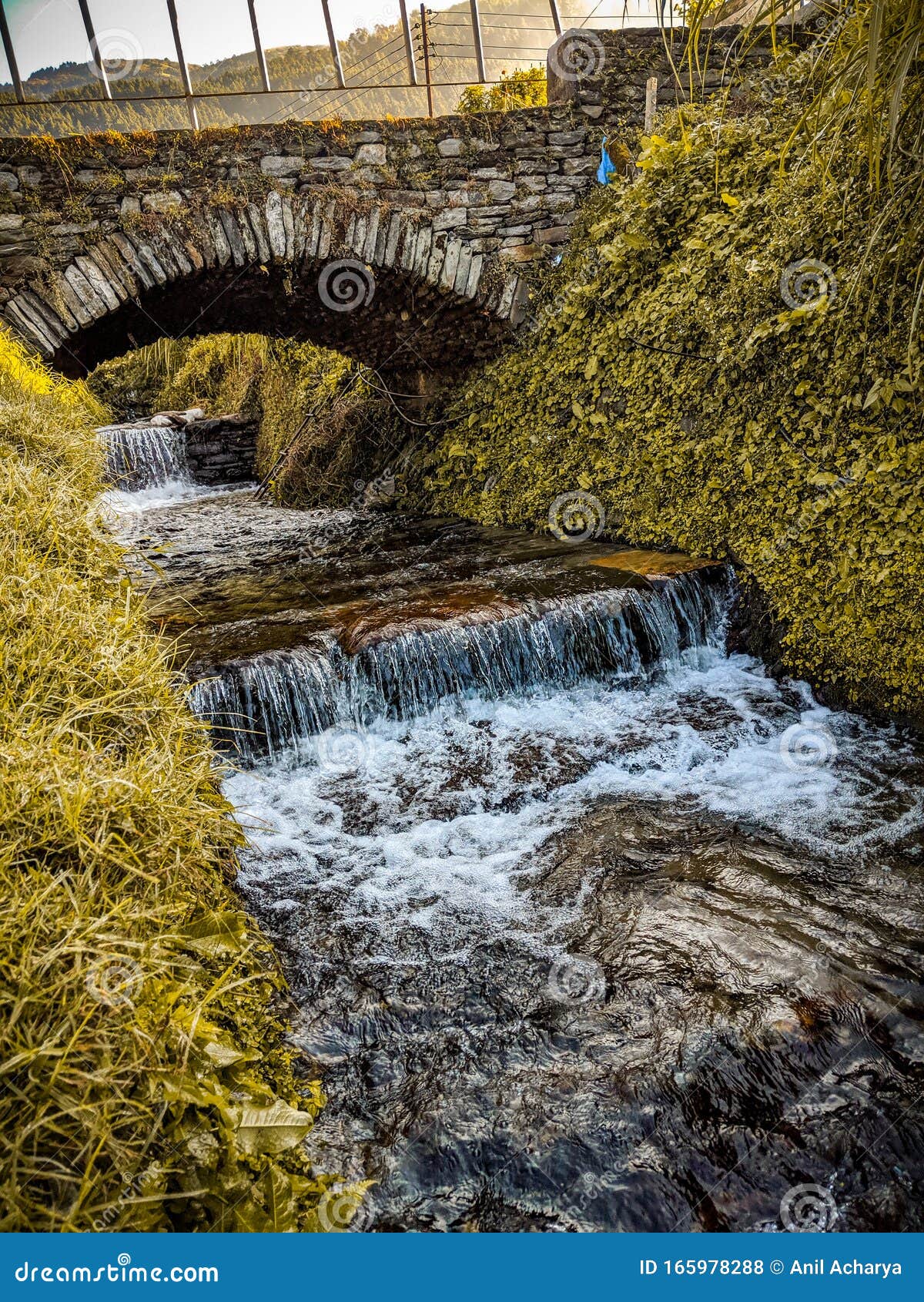 Artistic Stone Arc Bridge of Nepal Stock Photo - Image of bridge, stone ...