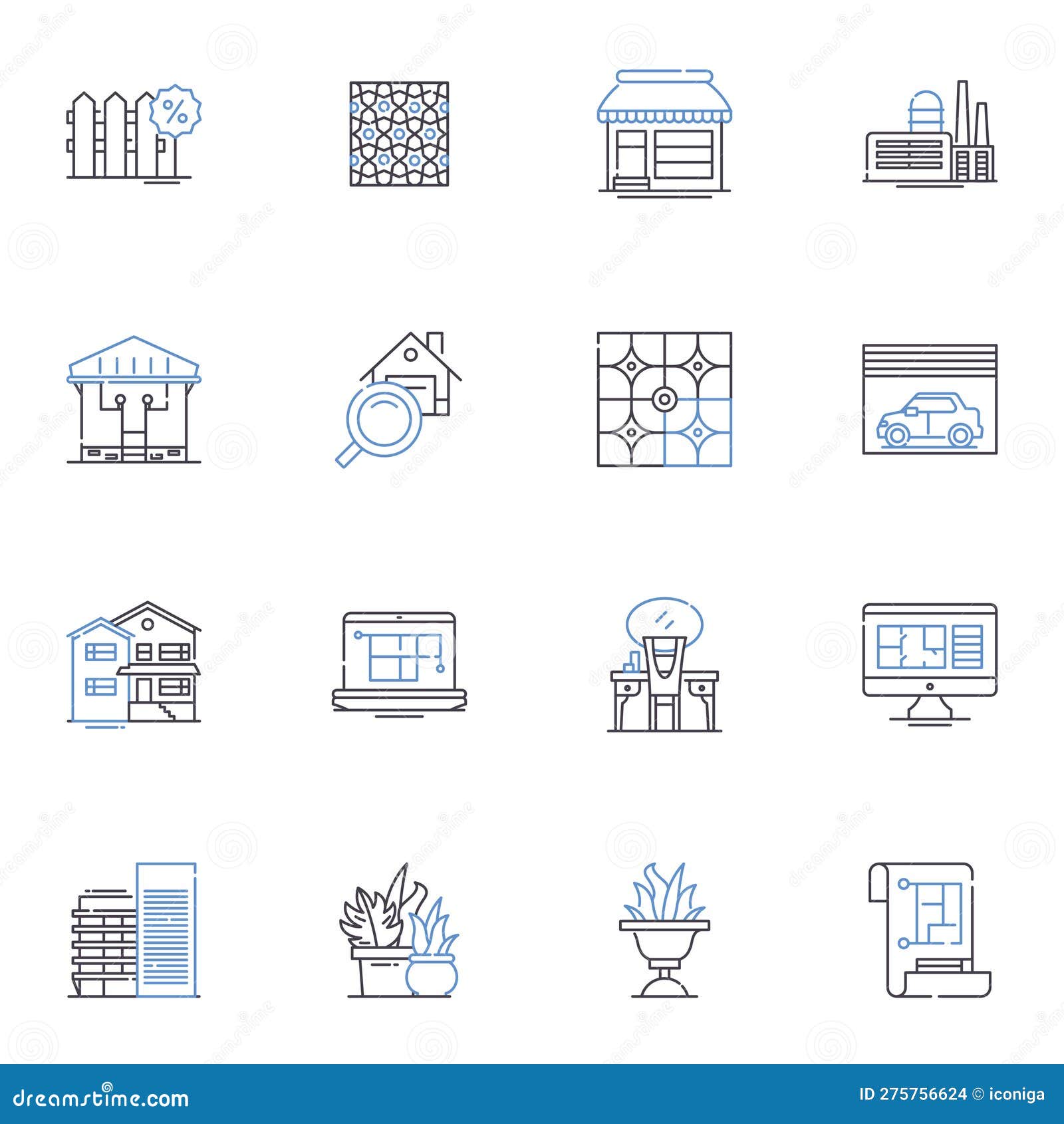 Artistic Styling Studio Line Icons Collection. Creation, Expression ...